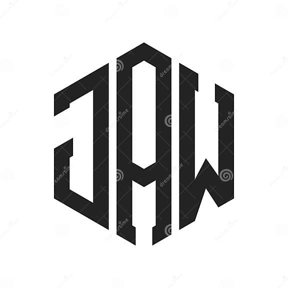 JAW Logo Design. Initial Letter JAW Monogram Logo Using Hexagon Shape ...