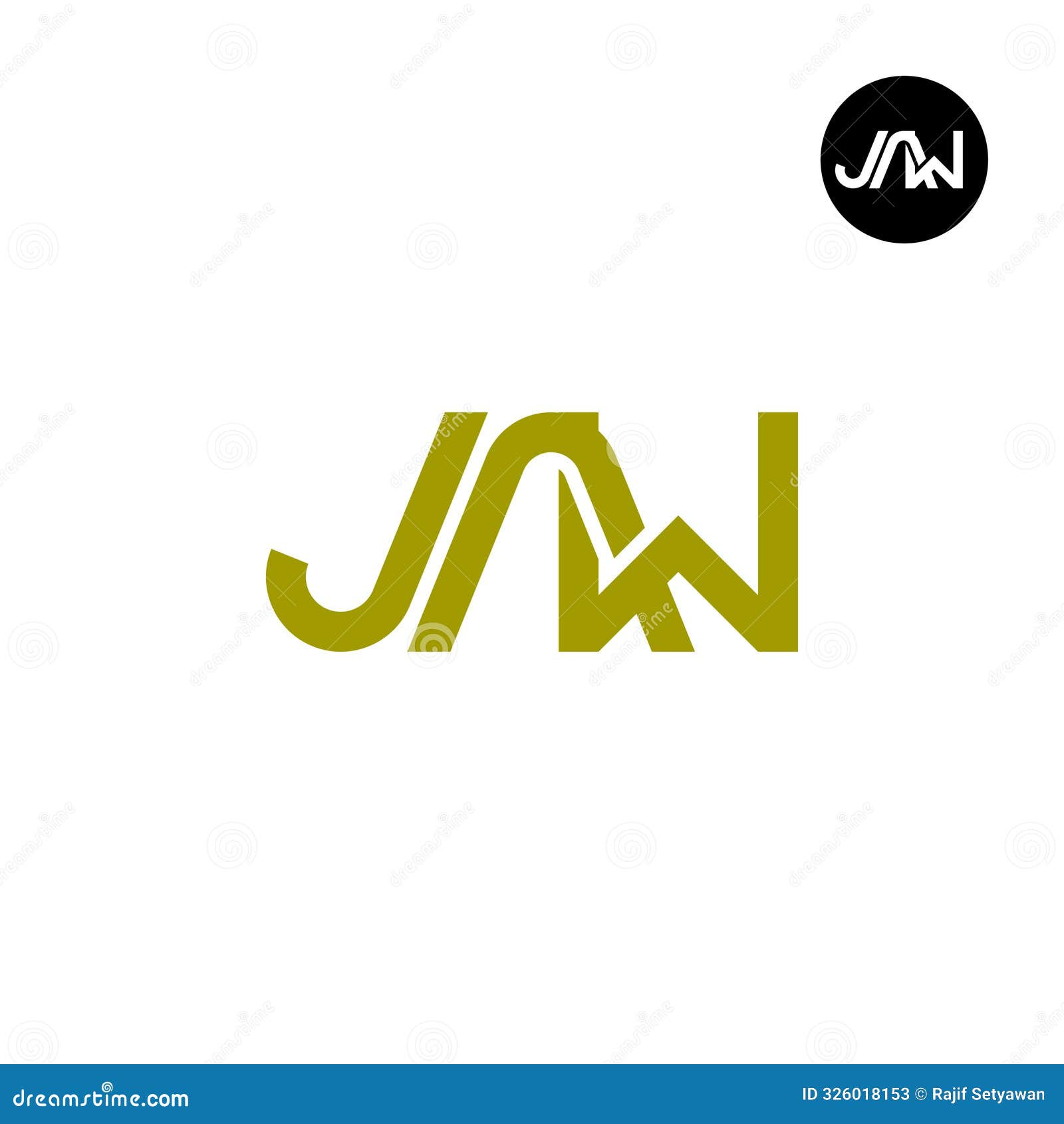 JAW Logo Letter Monogram Design Stock Vector - Illustration of initials ...