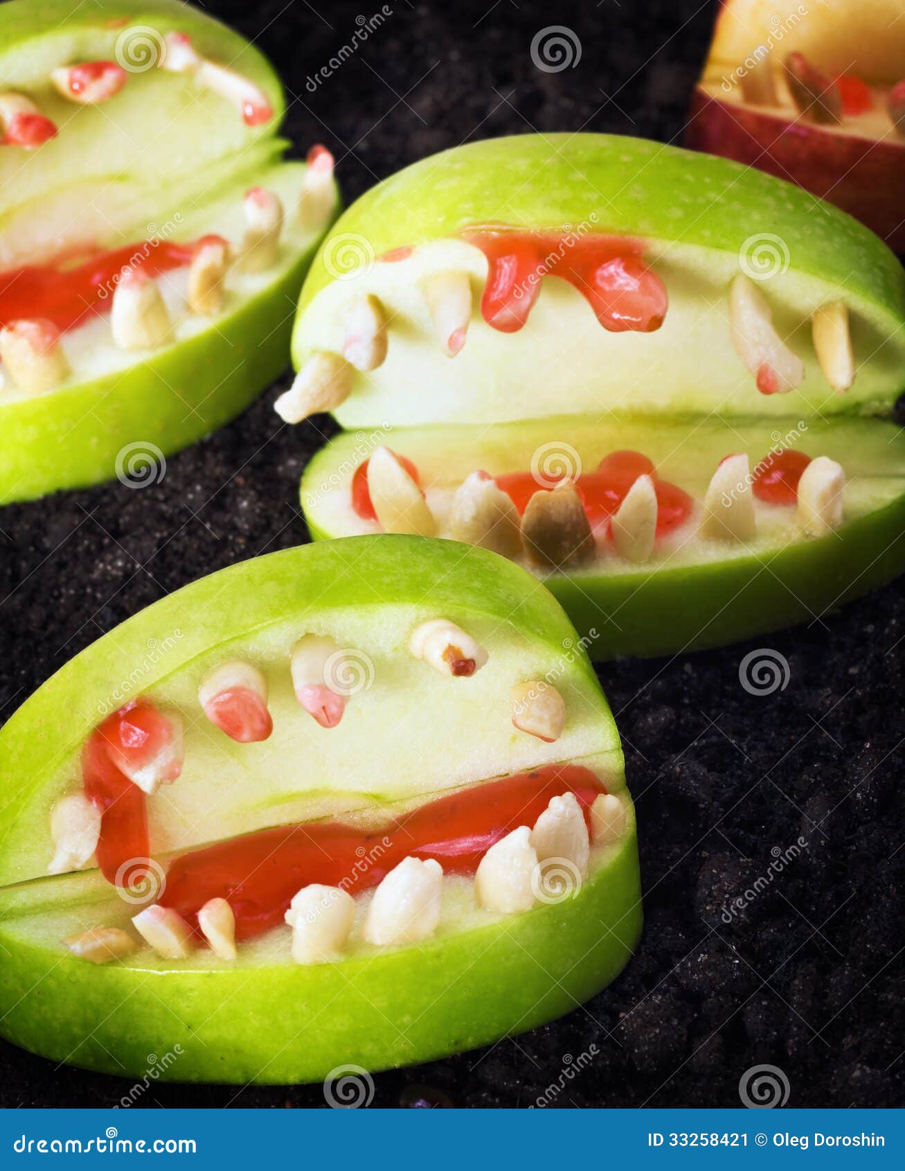 Jaw with Teeth of Apples and Nuts Stock Image - Image of beautiful ...