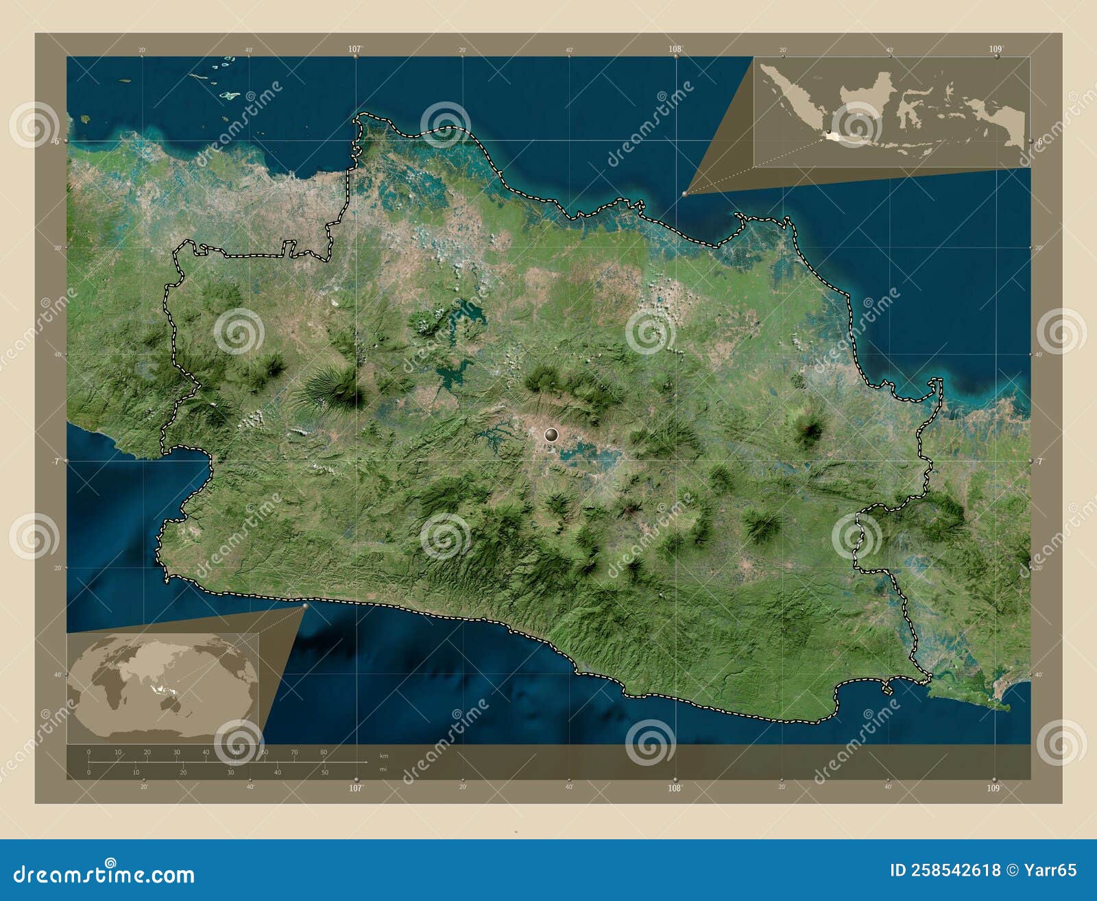 Jawa Barat, Indonesia. High-res Satellite. Capital Stock Photo - Image ... Jawa Barat, Indonesia. High-res Satellite. Capital Stock Photo - Image ...