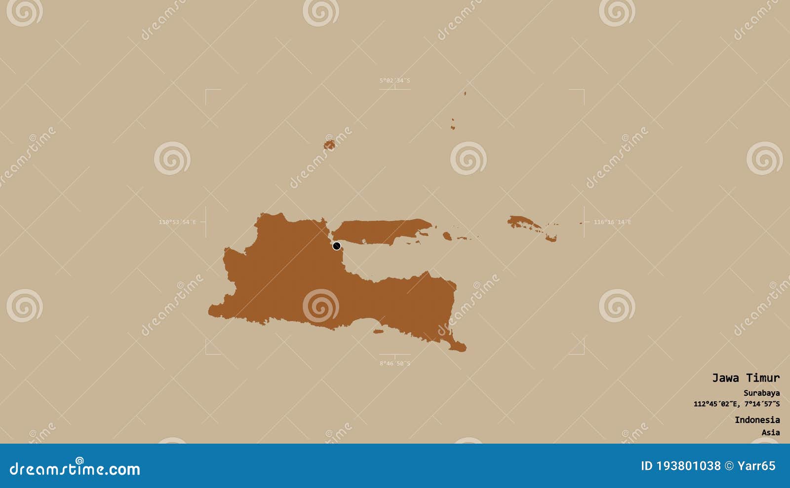 Jawa Timur - Indonesia. Bounding Box. Pattern Stock Illustration ...