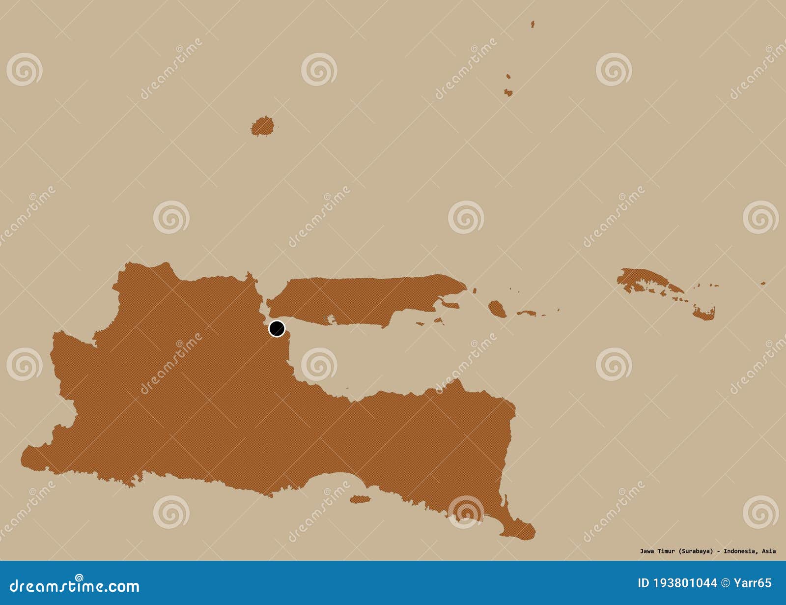Jawa Timur, Province of Indonesia, on Solid. Pattern Stock Illustration ...