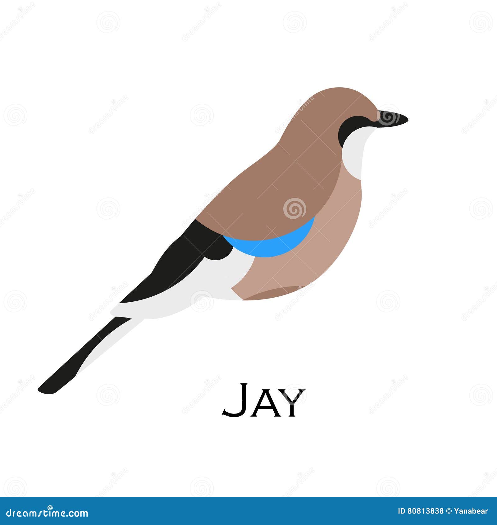 Jay Vector Icon. Logo with Bird. Flat Design. Stock Vector ...