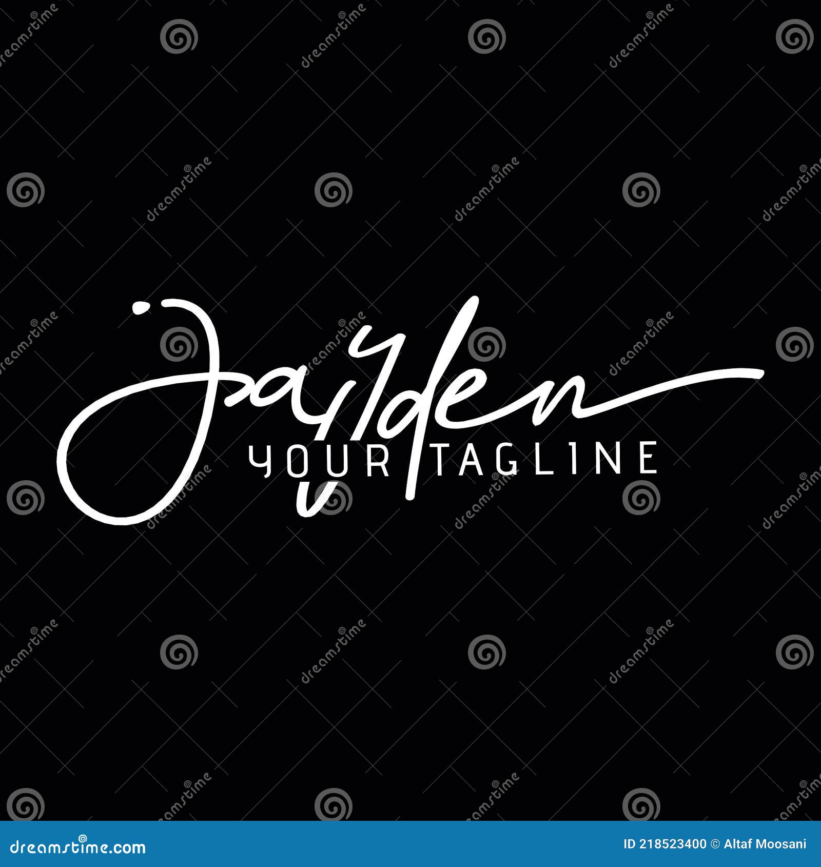 Jayden Name Signature Logo Design Template Stock Vector - Illustration ...