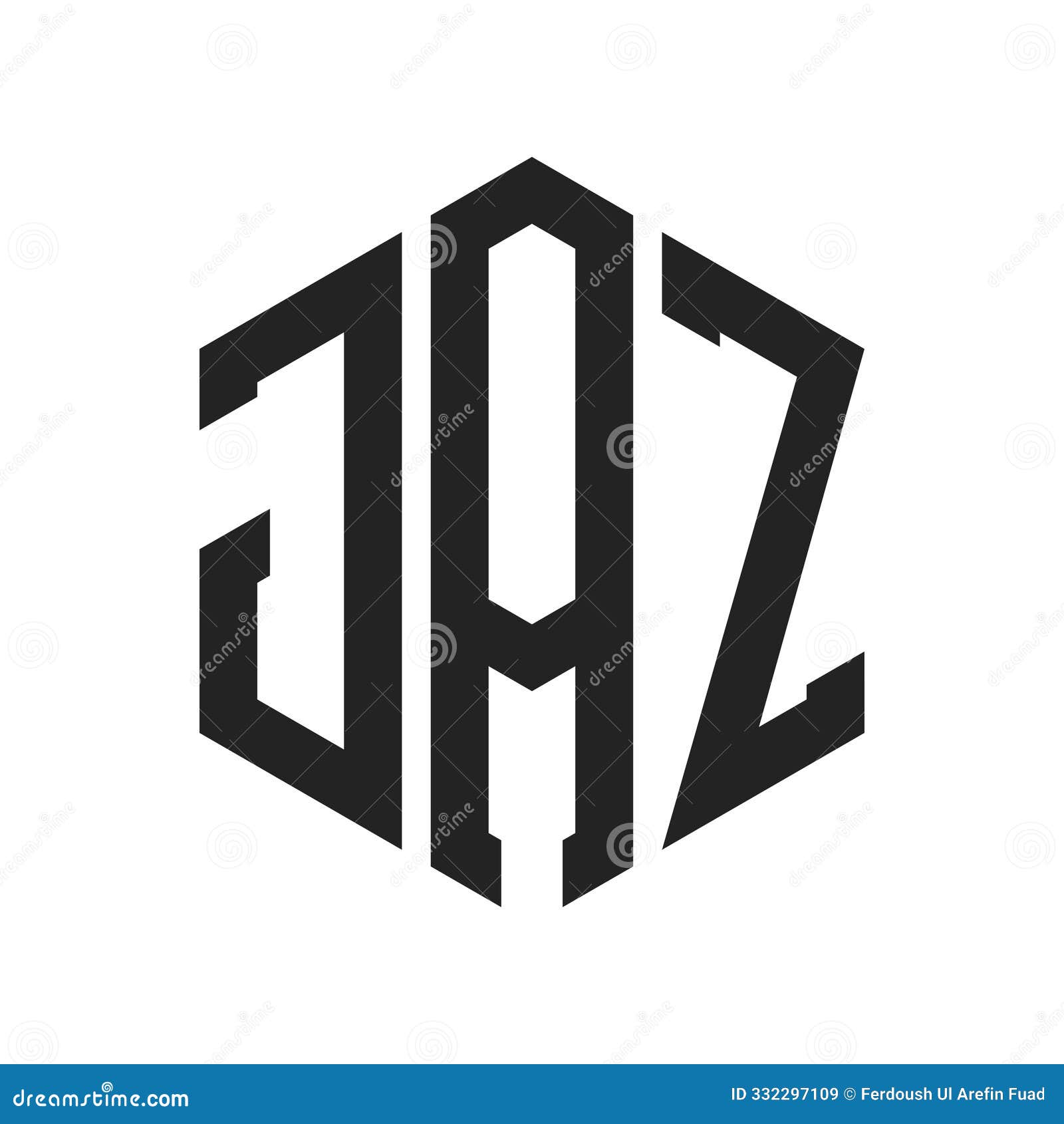 JAZ Logo Design. Initial Letter JAZ Monogram Logo Using Hexagon Shape ...