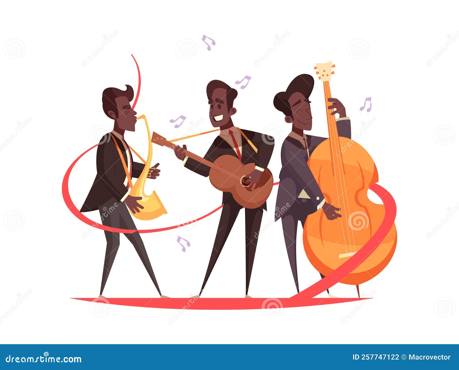 Jazz Band Illustration stock illustration. Illustration of song - 257747122
