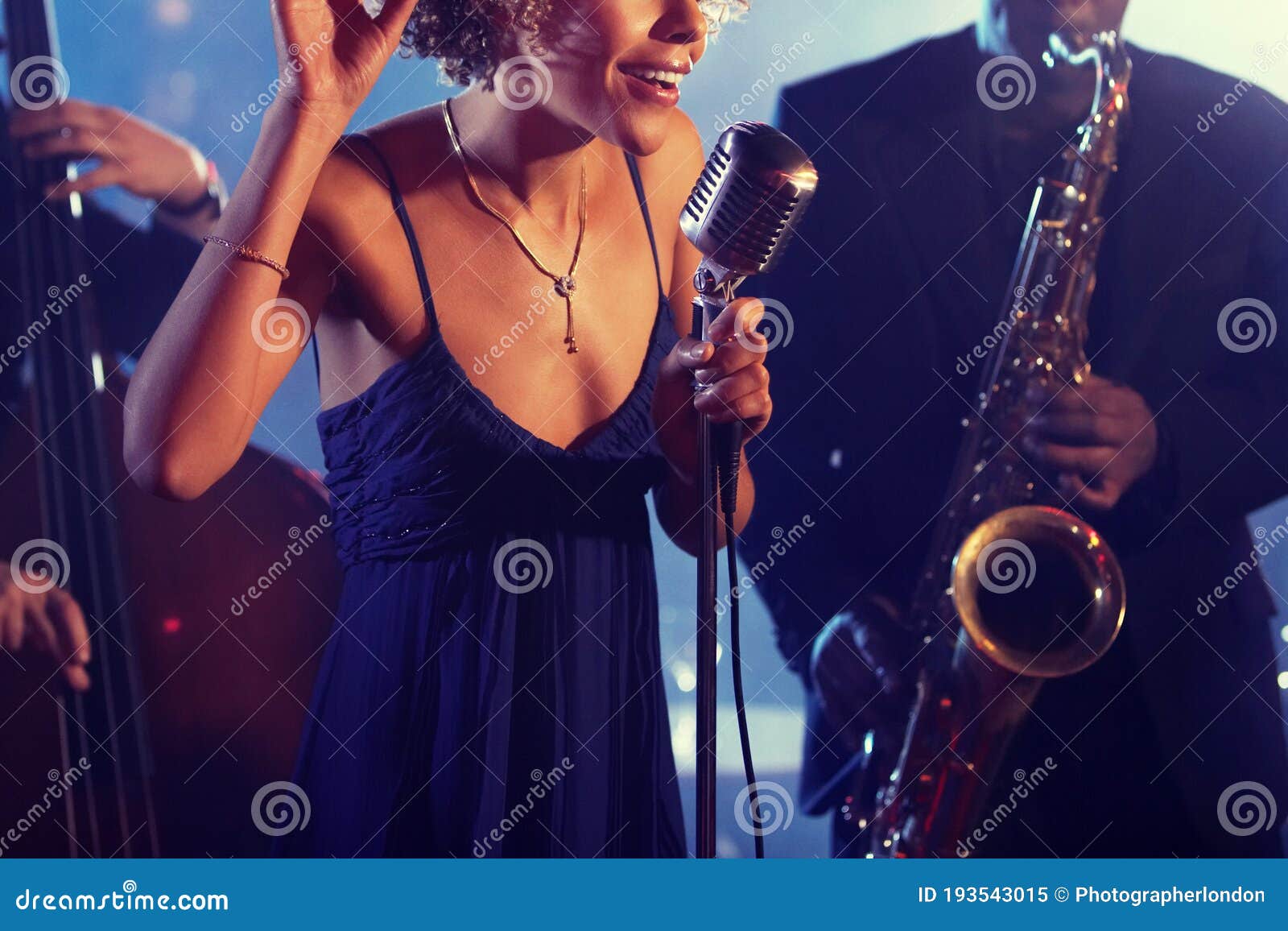 Jazz Band playing on Stage stock image. Image of band - 193543015