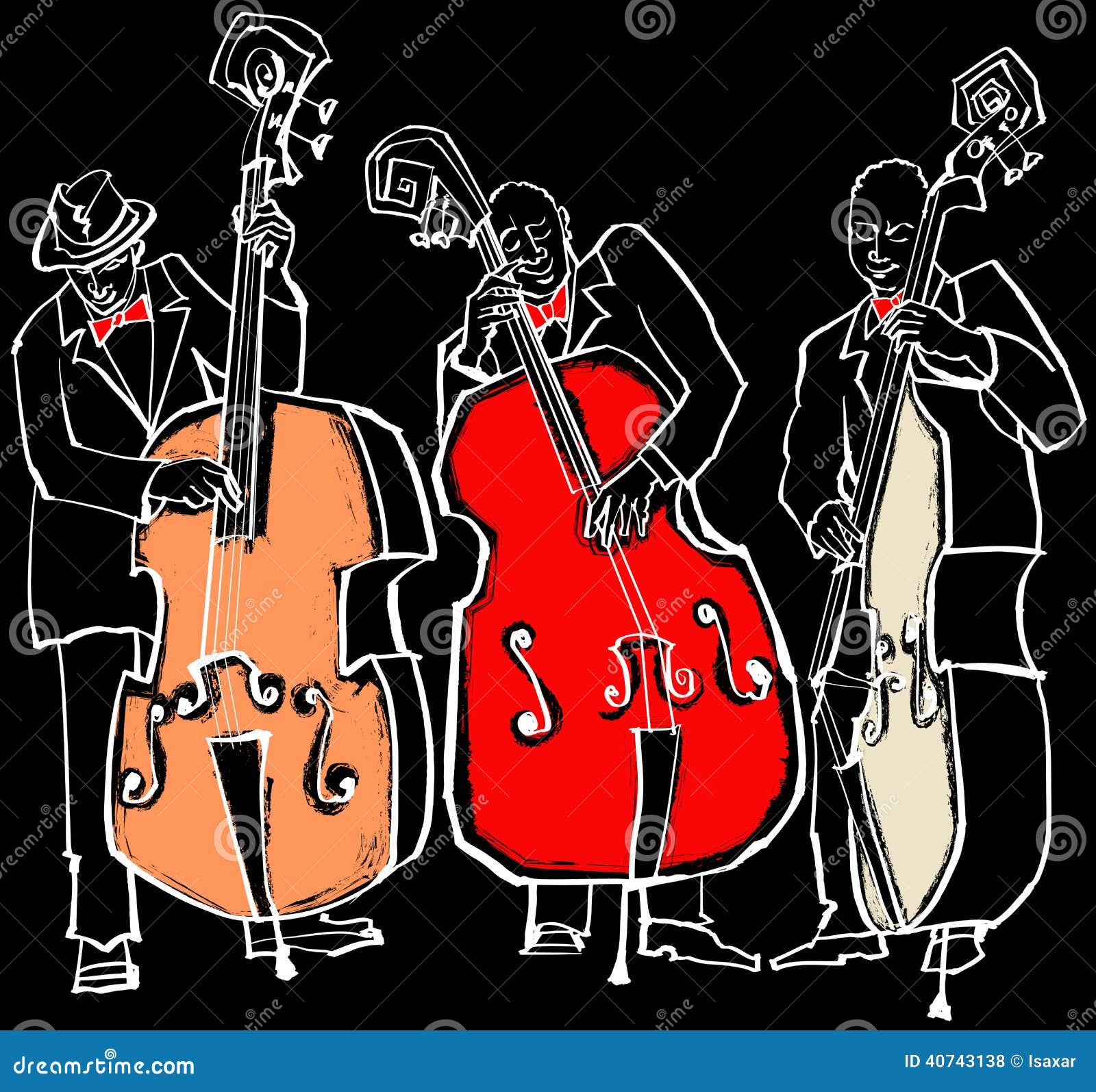 Jazz Band And Musical Instruments Vector Seamless Pattern Illustration ...