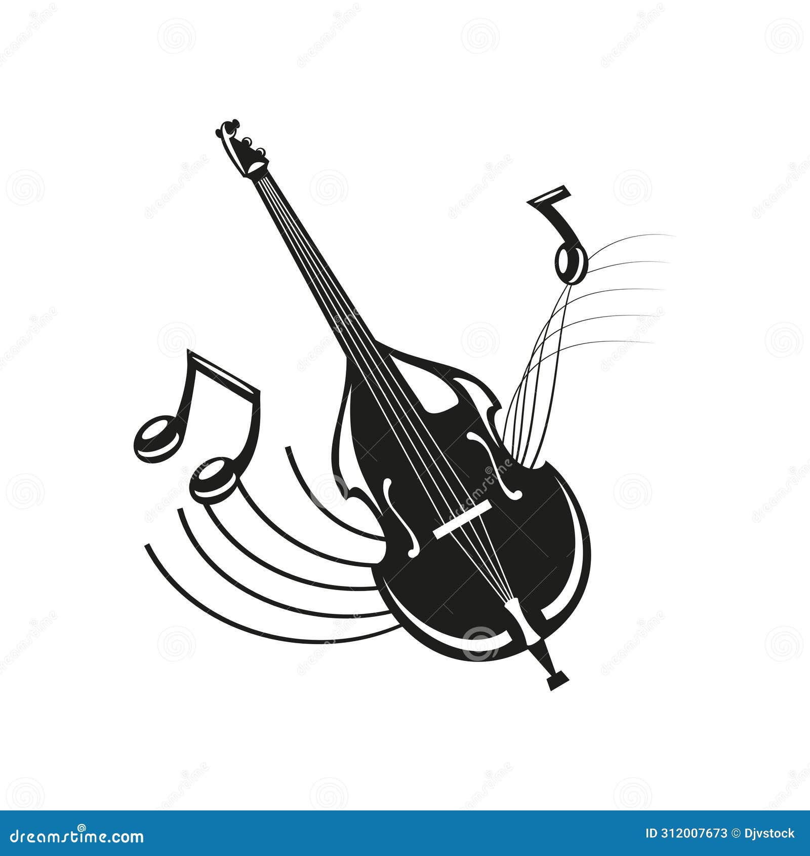 Jazz cello instrument stock vector. Illustration of instrument - 312007673