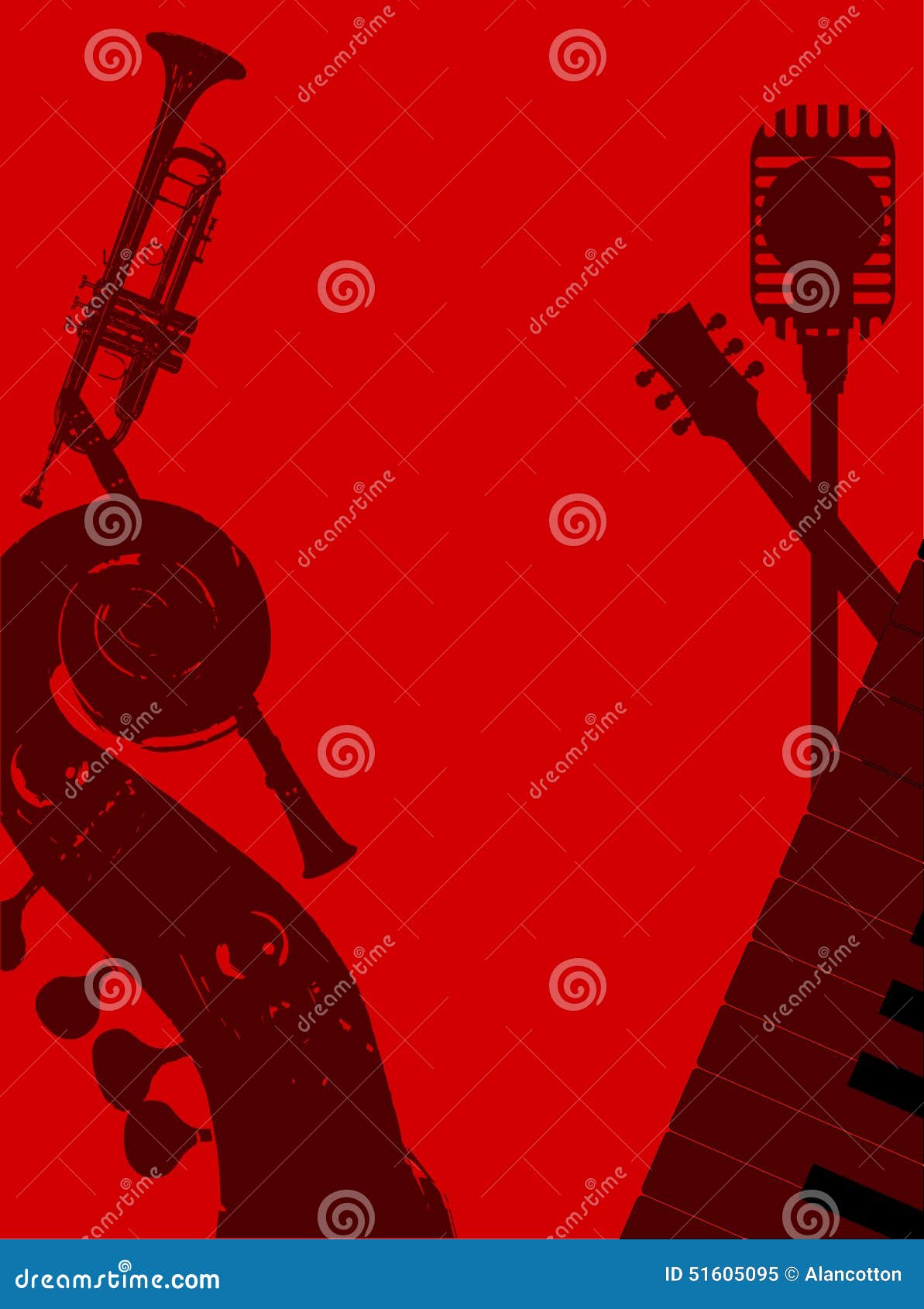 Jazz Club Background stock illustration. Illustration of bass - 51605095