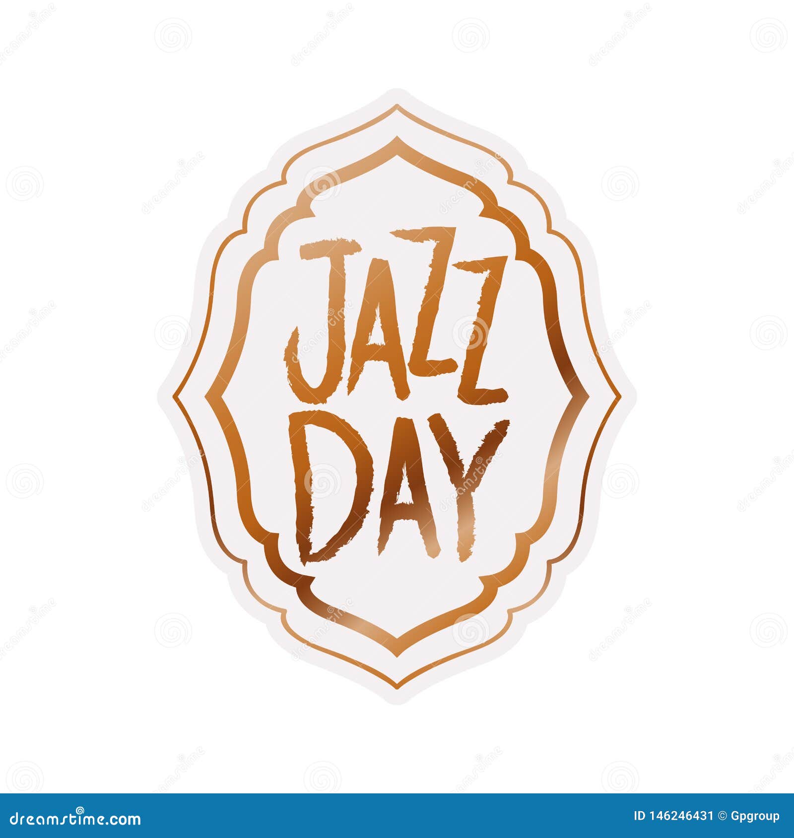 Jazz Day Label Isolated Icon Stock Vector - Illustration of arts ...