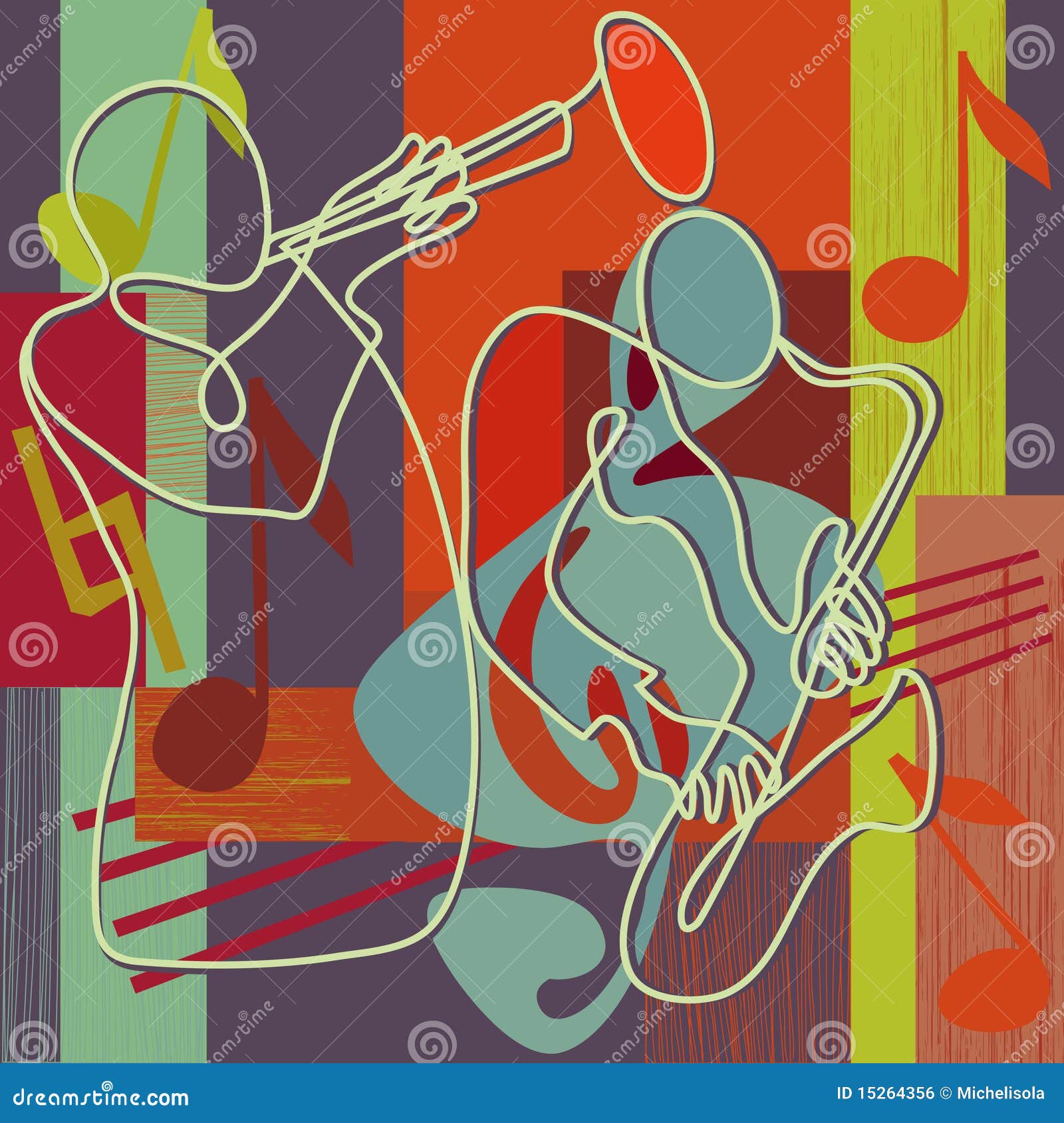 Jazz Festival Cartoon Poster | CartoonDealer.com #210048587