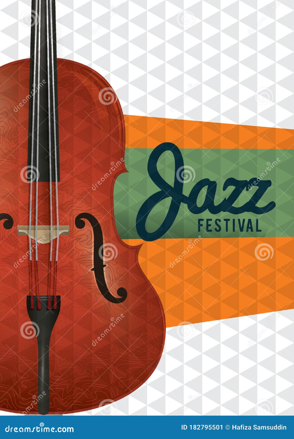 Jazz Festival Poster Design Stock Vector - Illustration of geometrical ...
