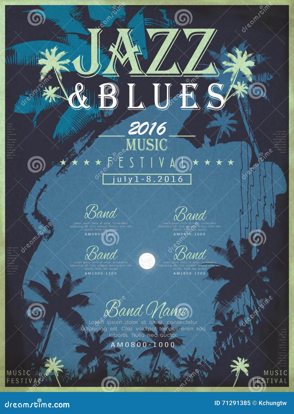 Jazz Festival Poster Design Stock Vector - Illustration of abstract ...