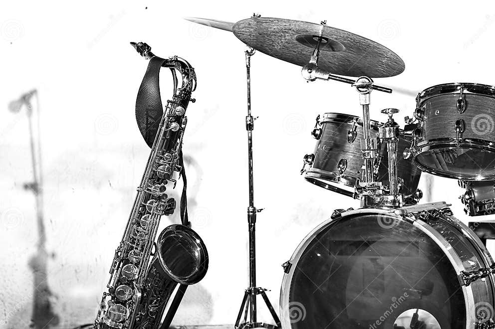 Jazz instruments stock photo. Image of performance, guitarist - 1025738