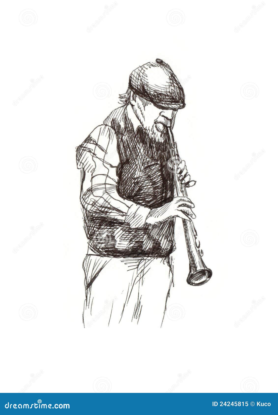 Jazz man stock illustration. Illustration of atmosphere - 24245815