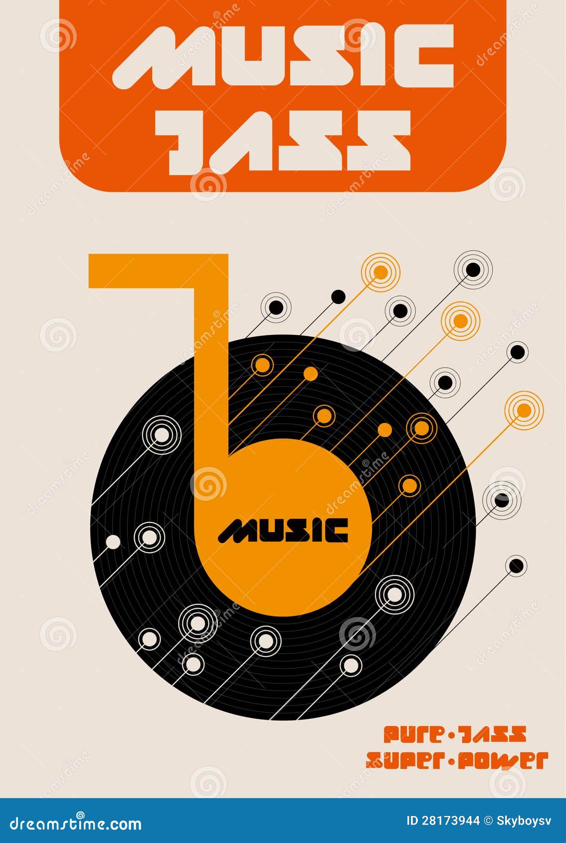 Jazz music notes stock vector. Illustration of black - 28173944