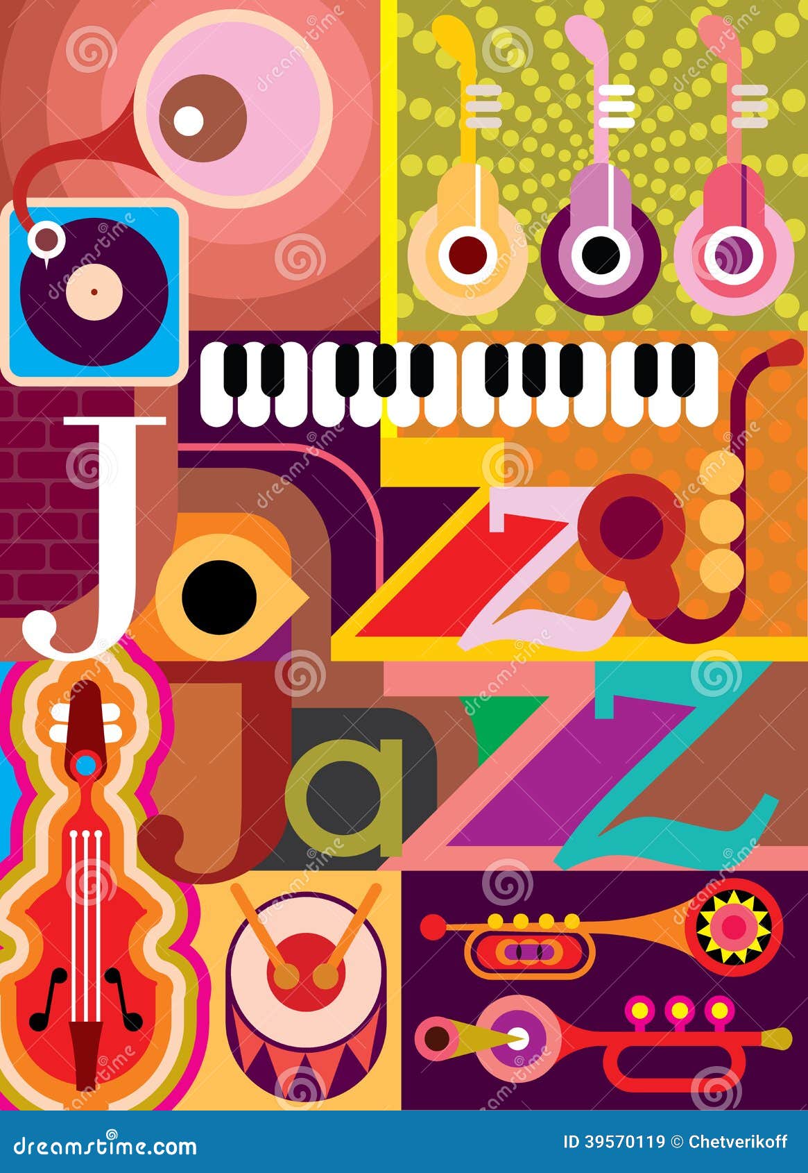 Jazz Graffiti. Vector Sticker CDR Format. | CartoonDealer.com #200142949