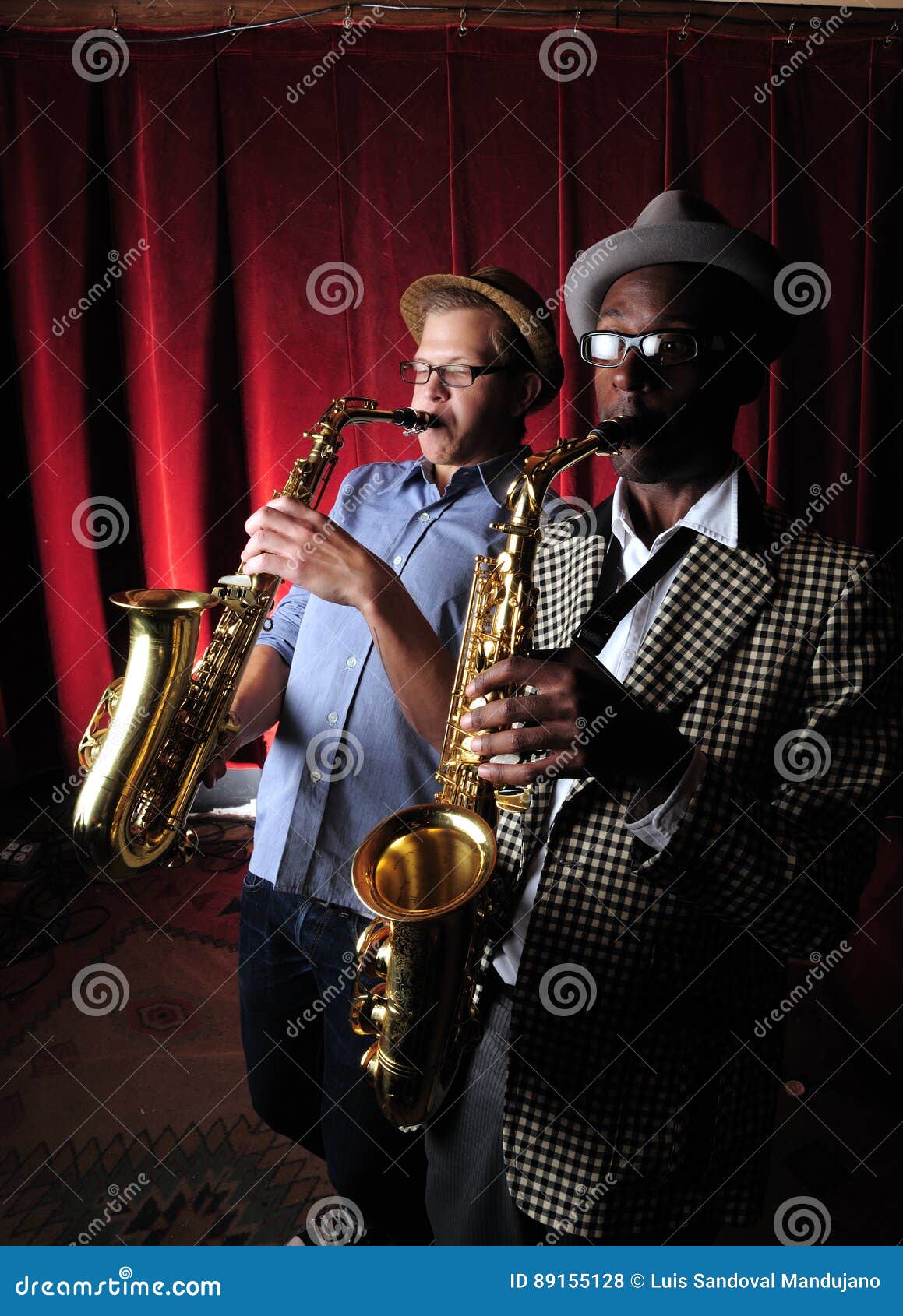 Jazz Musicians in a Bar stock photo. Image of people - 89155128