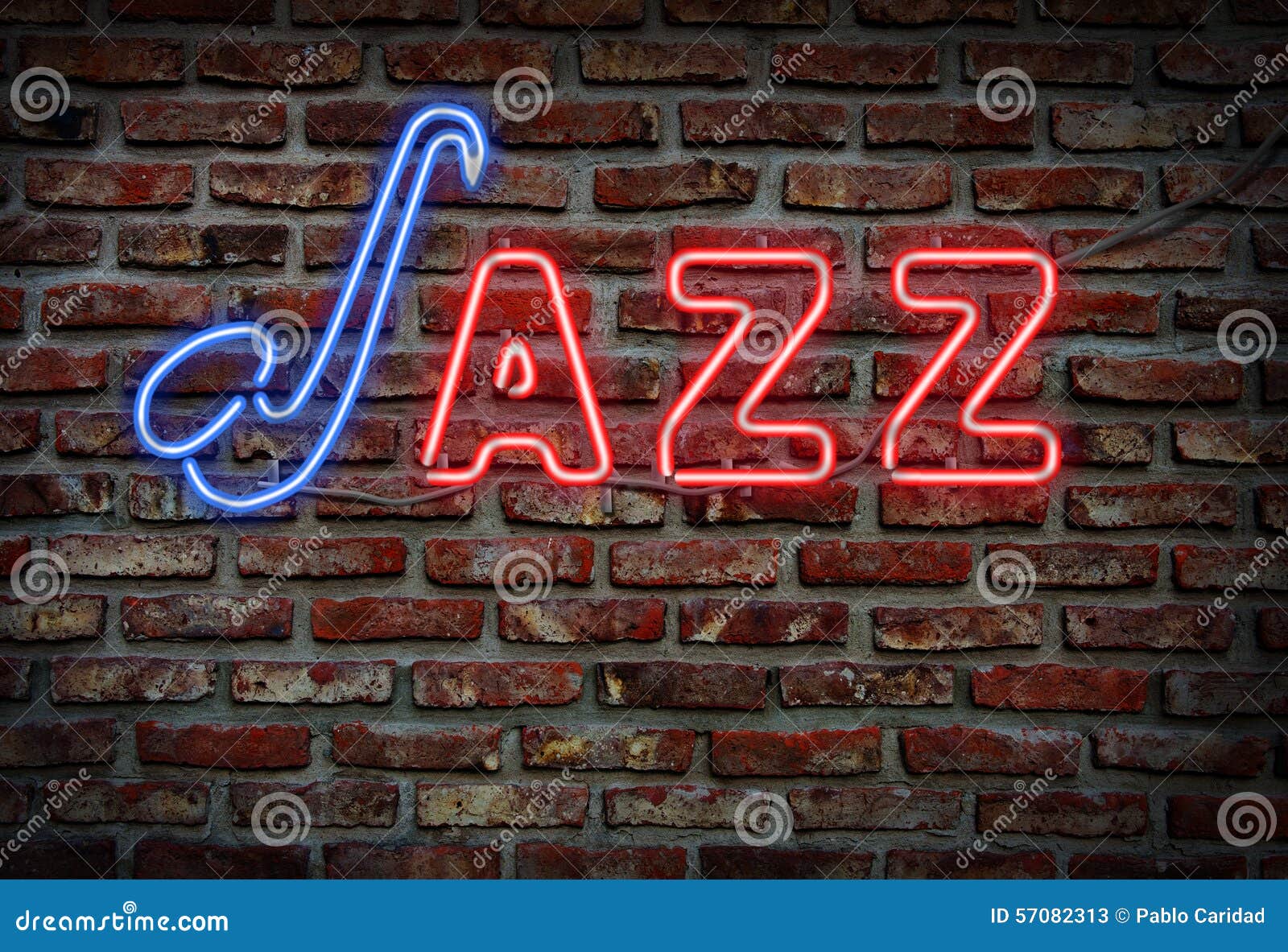 Jazz neon sign. stock image. Image of lamp, music, shop - 57082313
