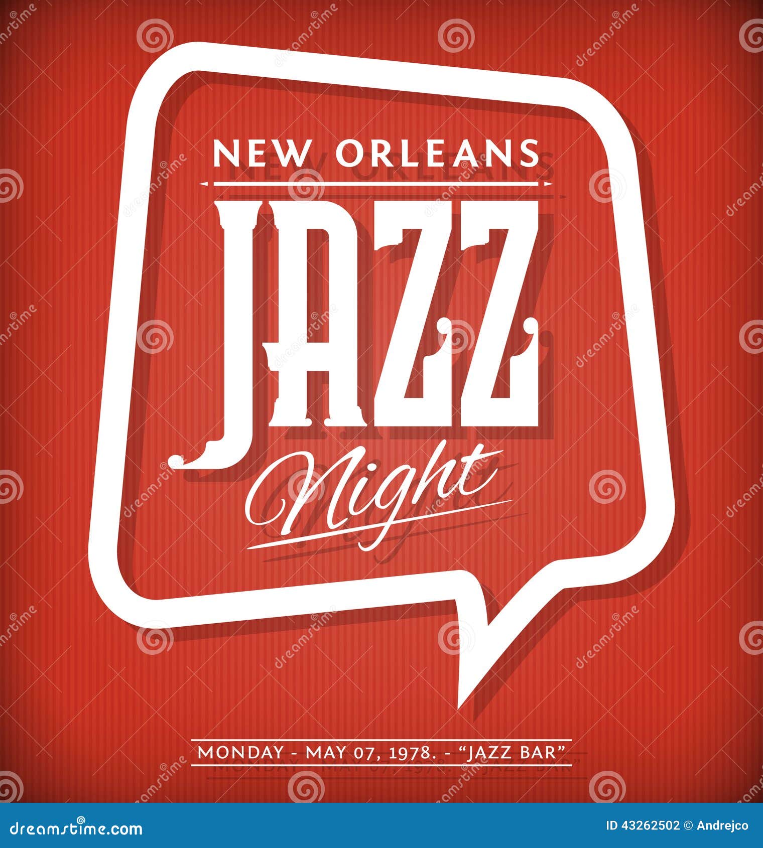 Jazz Night Poster stock vector. Illustration of poster - 43262502