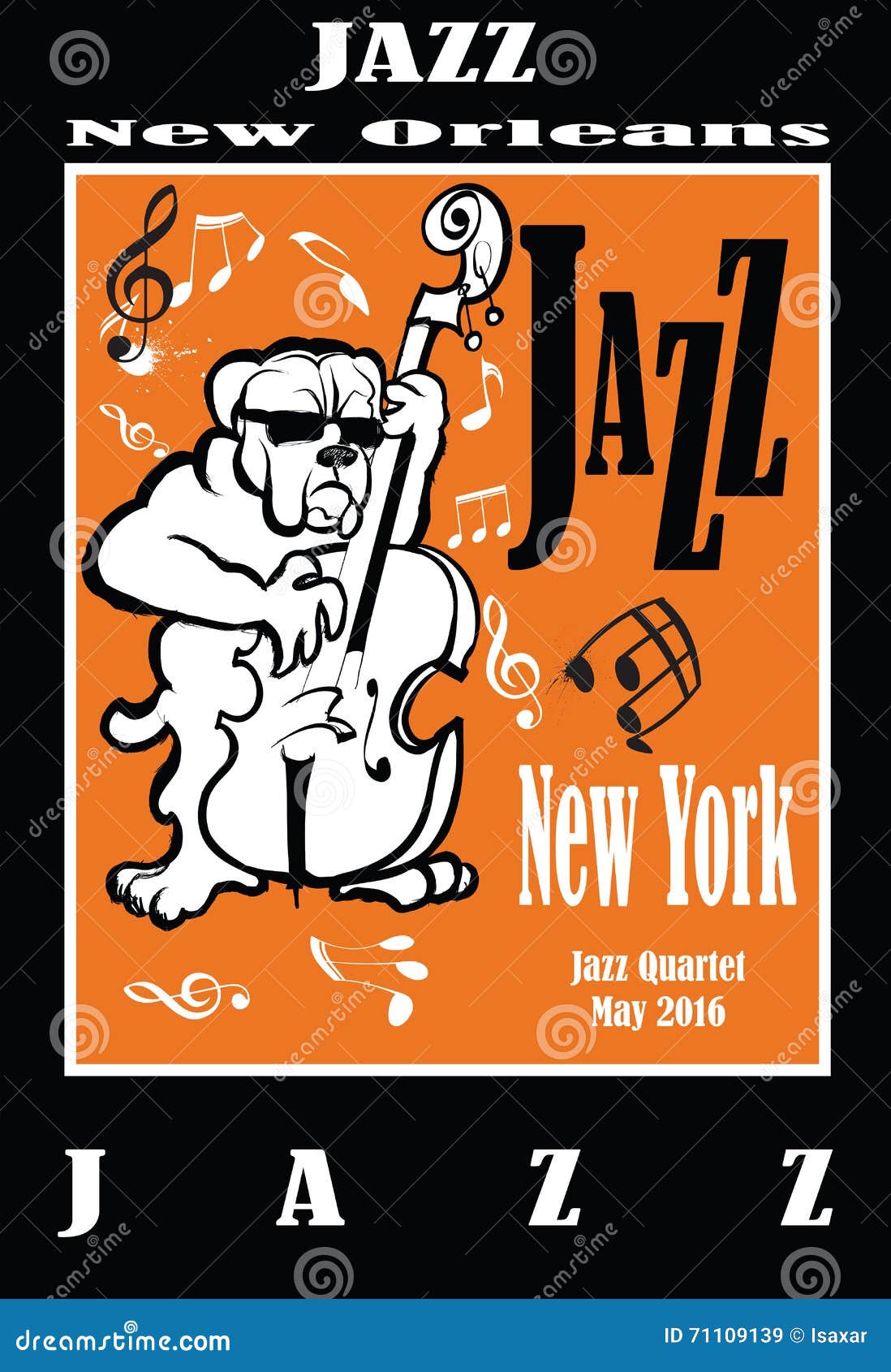 Jazz Poster Background Vector Illustration | CartoonDealer.com #117155334