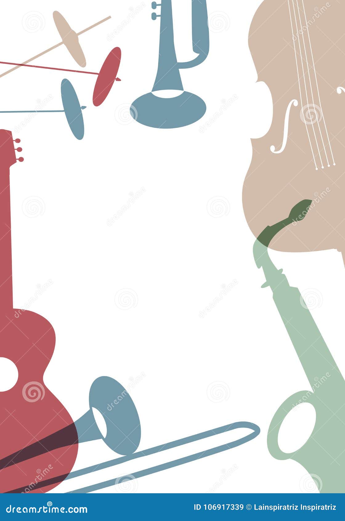 Jazz Poster. Set of Musical Instruments Typical of Jazz Music Stock ...