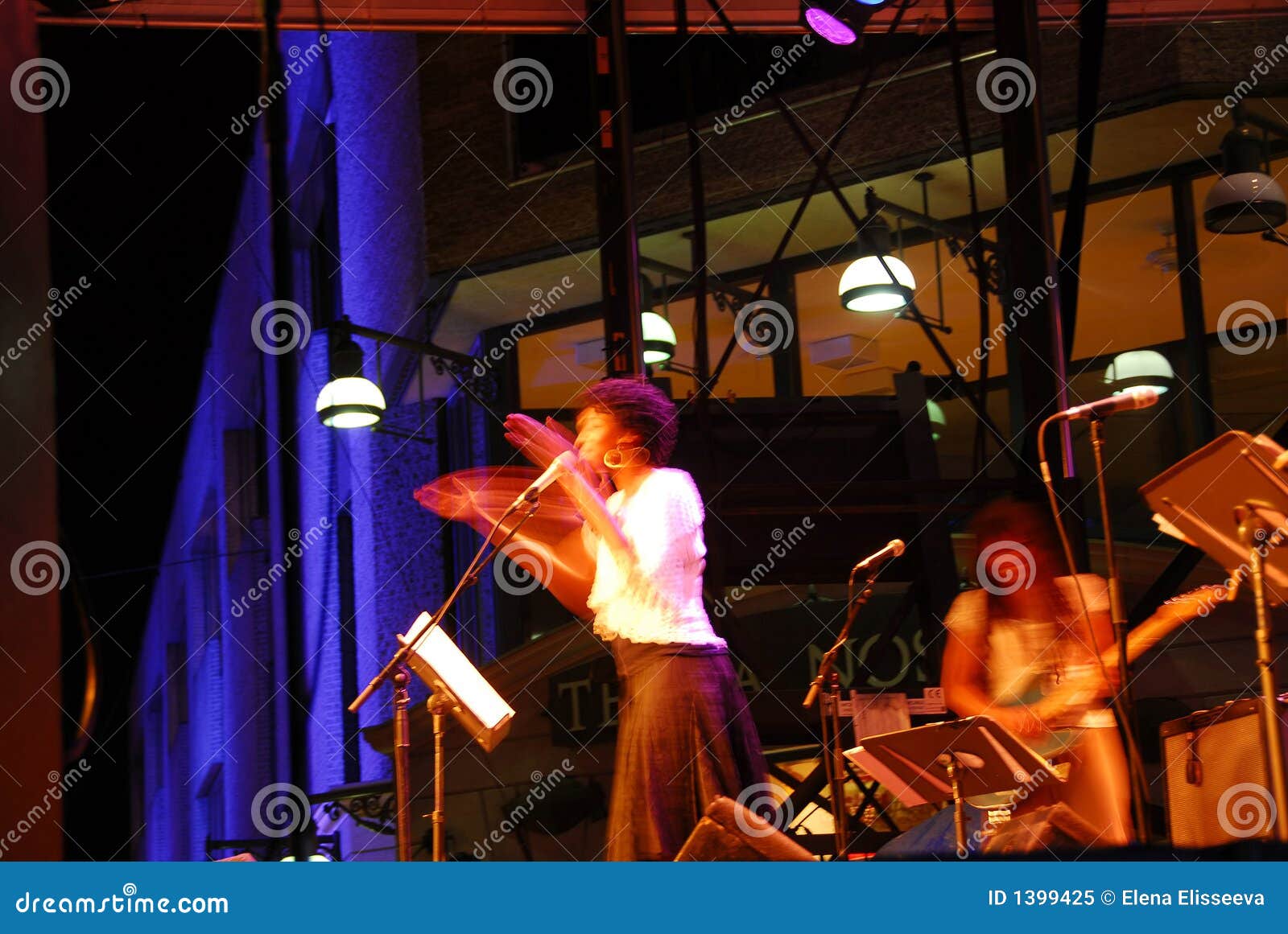 Jazz singer stock image. Image of light, audio, guitarist - 1399425