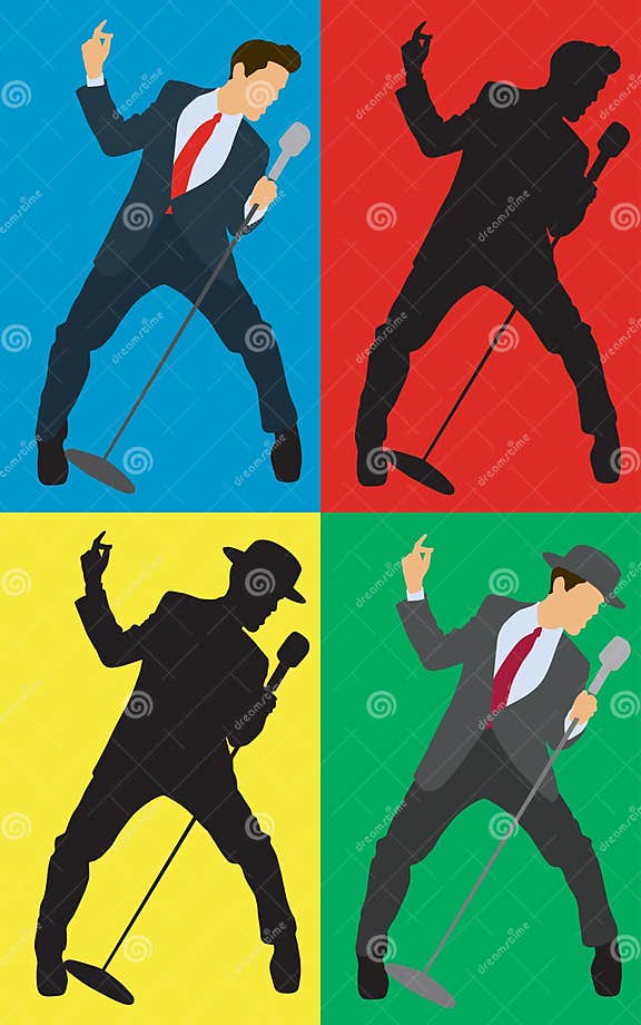 Jazz Singer stock vector. Illustration of male, music - 7996648