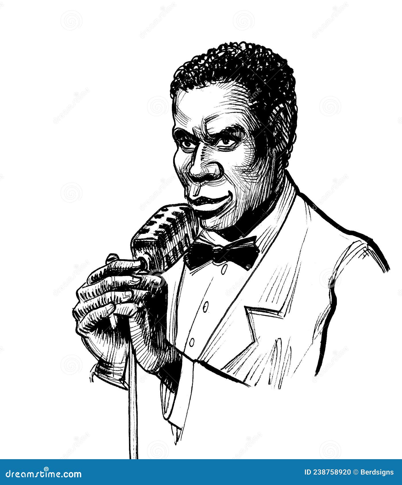 Jazz singer stock illustration. Illustration of black - 238758920