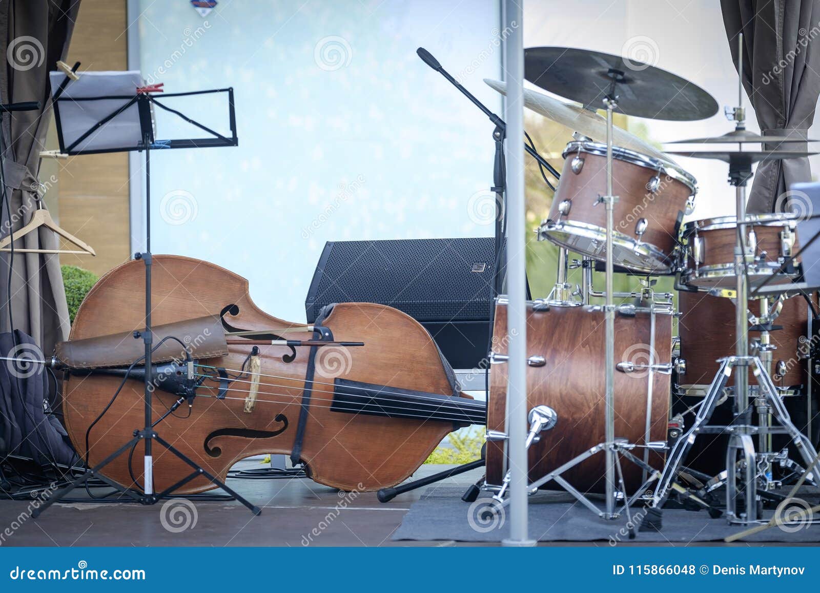 Jazz stage before show 1 stock photo. Image of modern - 115866048