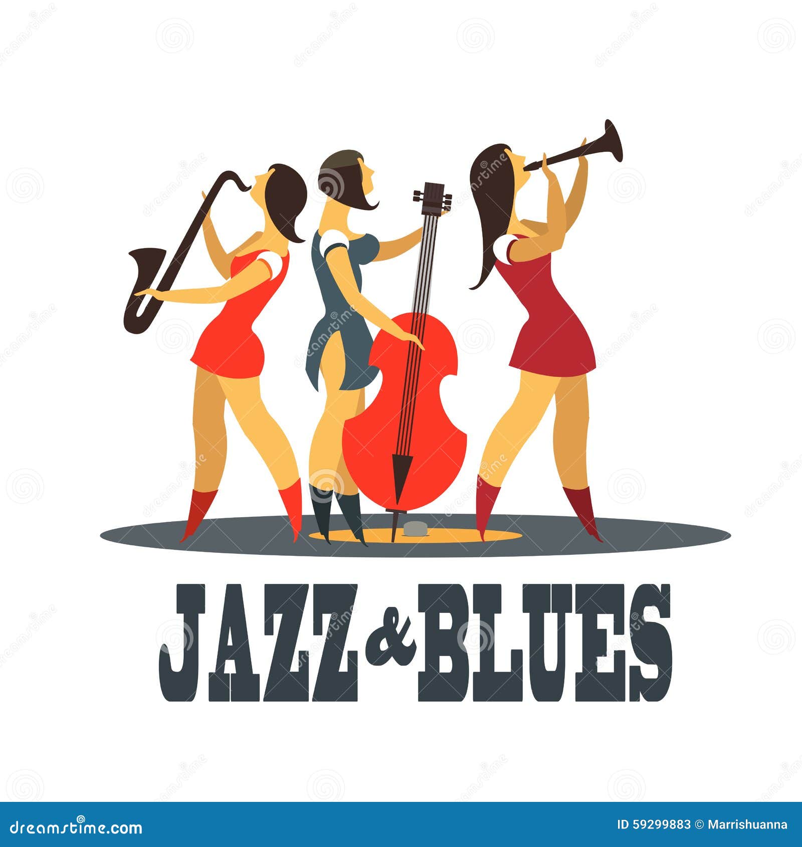 Jazz y azules ilustración del vector. Ilustración de acontecimiento ...