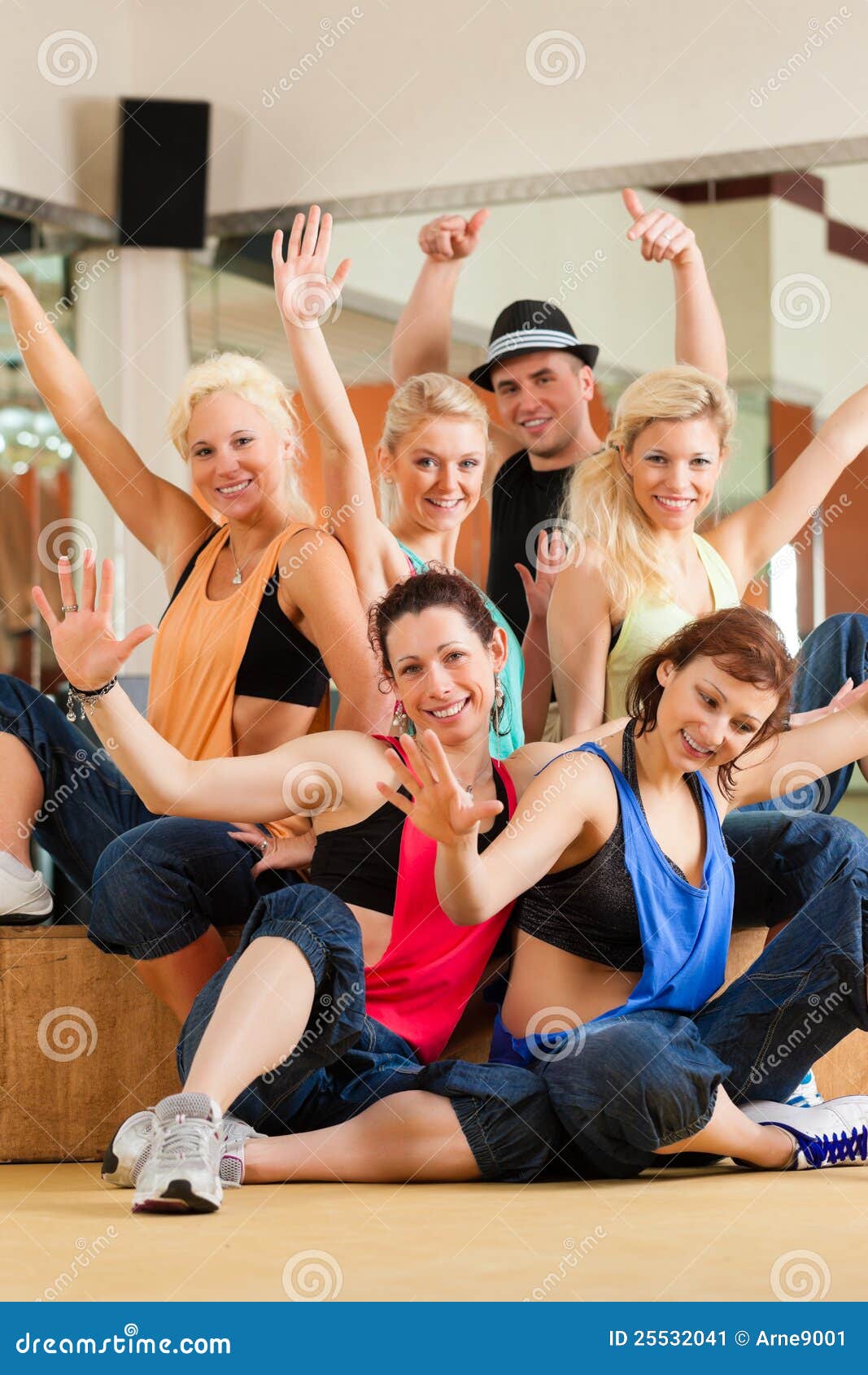 Jazzdance - Young People Dancing in Studio Stock Image - Image of ...