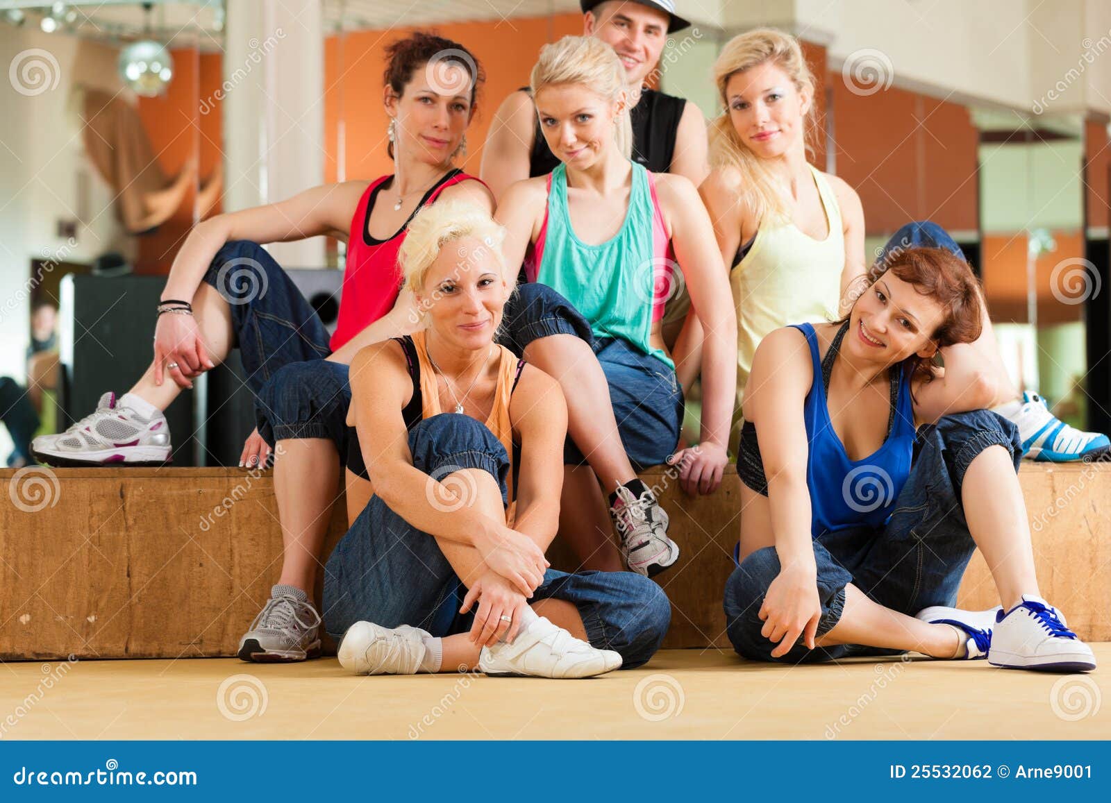 Jazzdance - Young People Dancing in Studio Stock Photo - Image of ...
