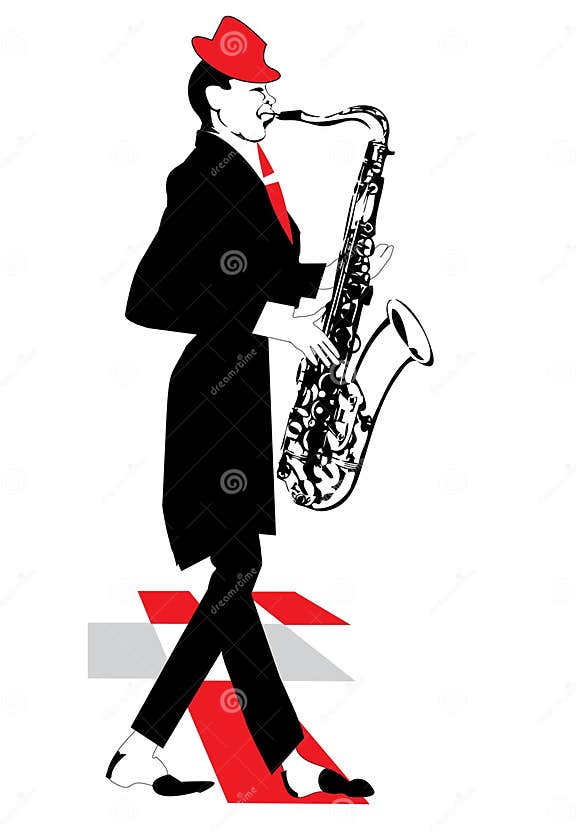 Jazzman stock vector. Illustration of sounding, sound - 7827976