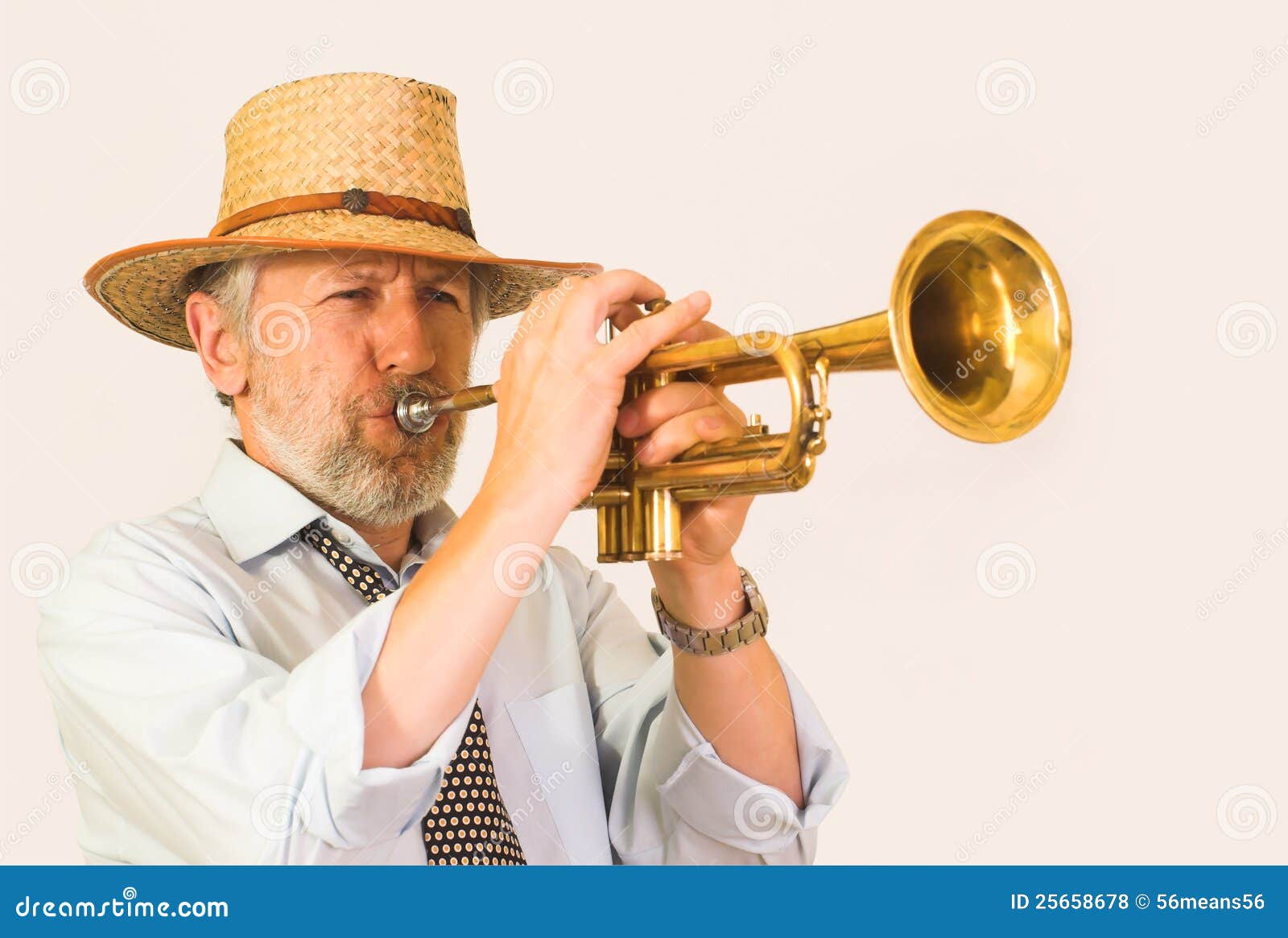 Jazzman in a hut stock photo. Image of play, jazz, face - 25658678