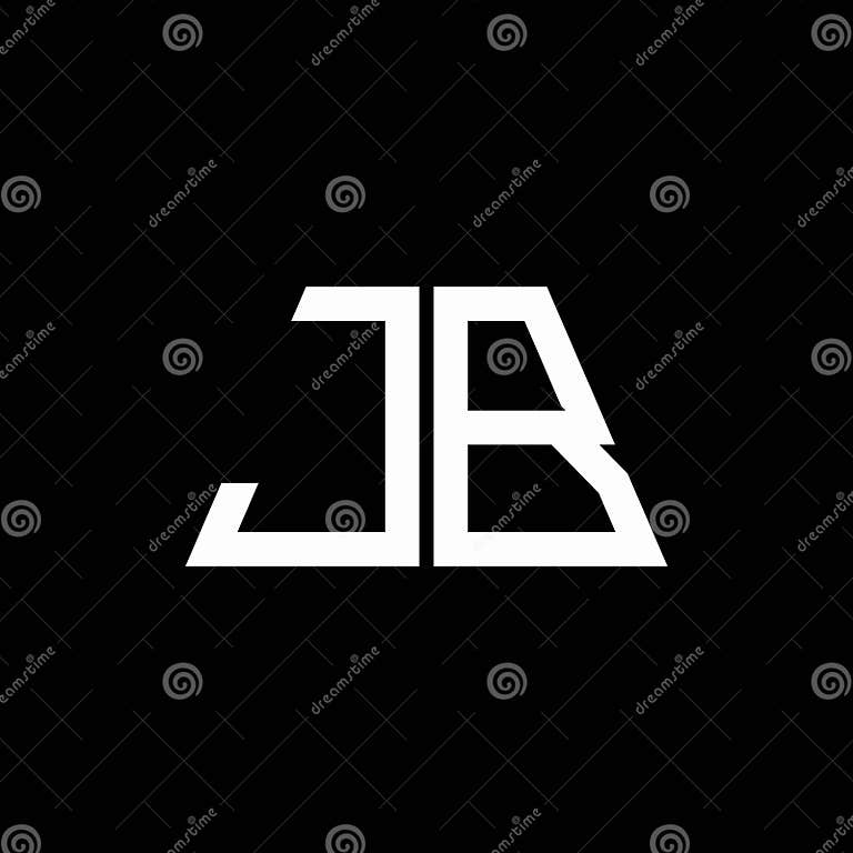 JB Logo Abstract Monogram Isolated on Black Background Stock Vector ...