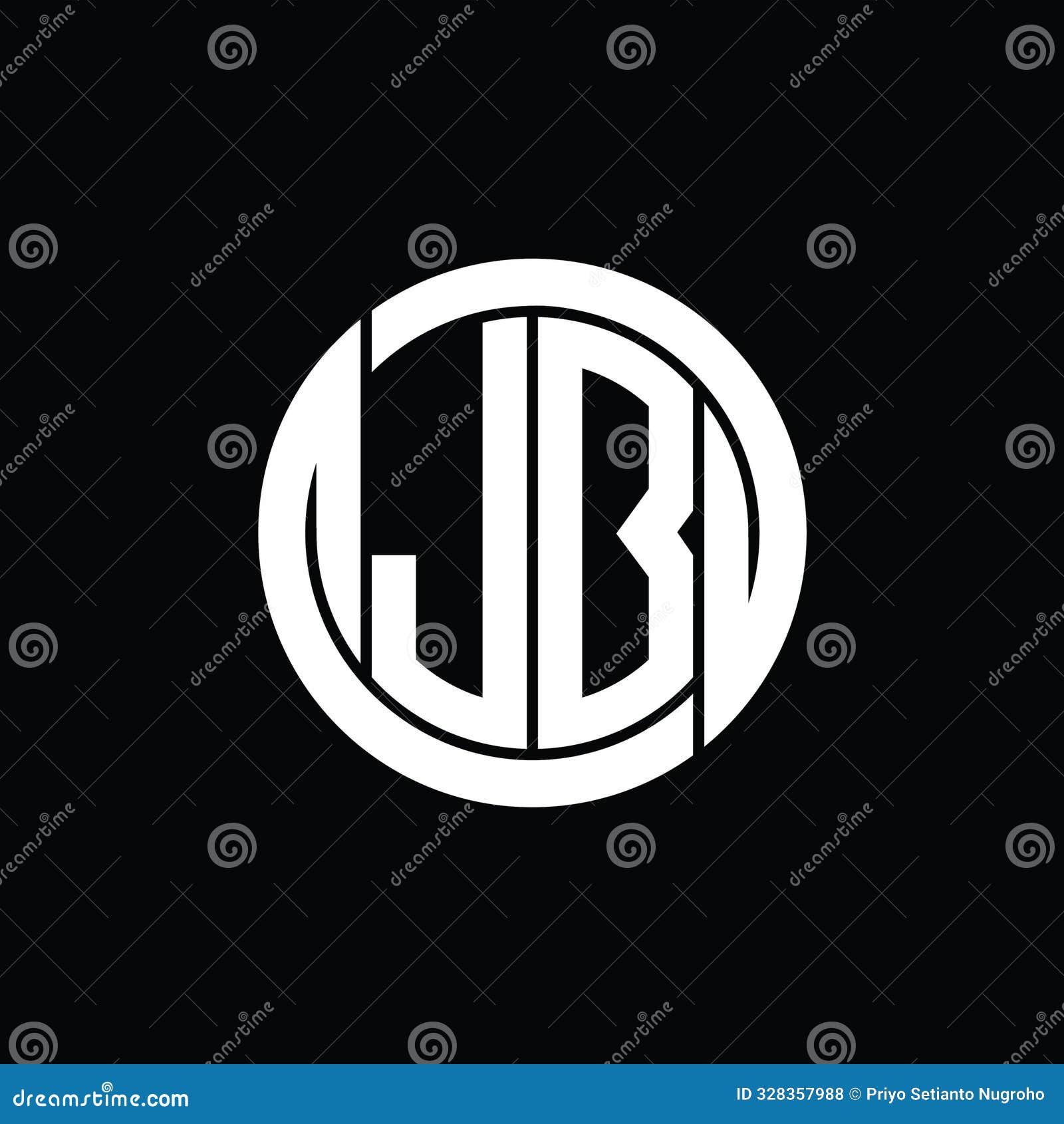 JB Logo Monogram Shield Inside Circle Shape Vector Images Design ...