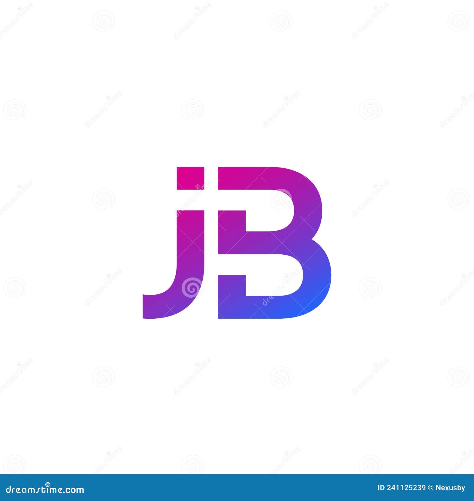 JB Monogram Logo Design, Vector Letters Stock Vector - Illustration of ...
