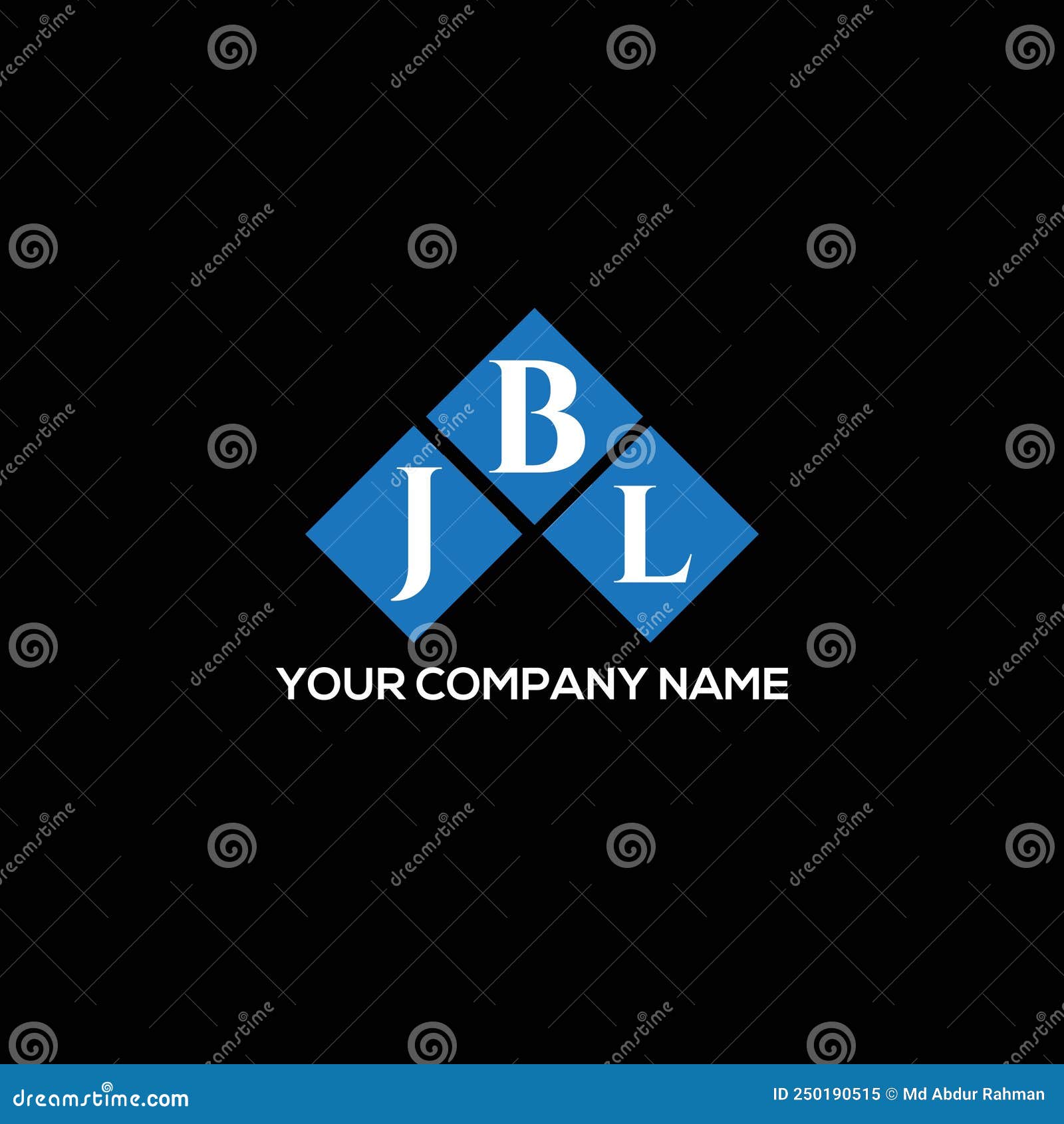 JBL Letter Logo Design on BLACK Background. JBL Creative Initials ...