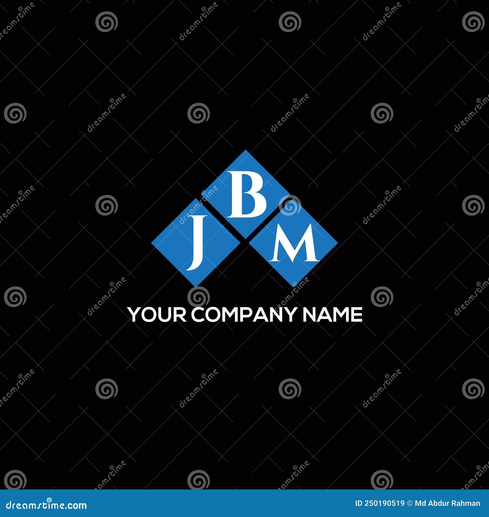 JBM Letter Logo Design on BLACK Background. JBM Creative Initials ...