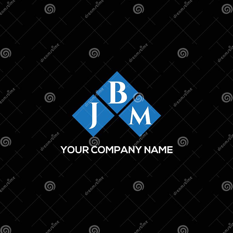 JBM Letter Logo Design on BLACK Background. JBM Creative Initials ...