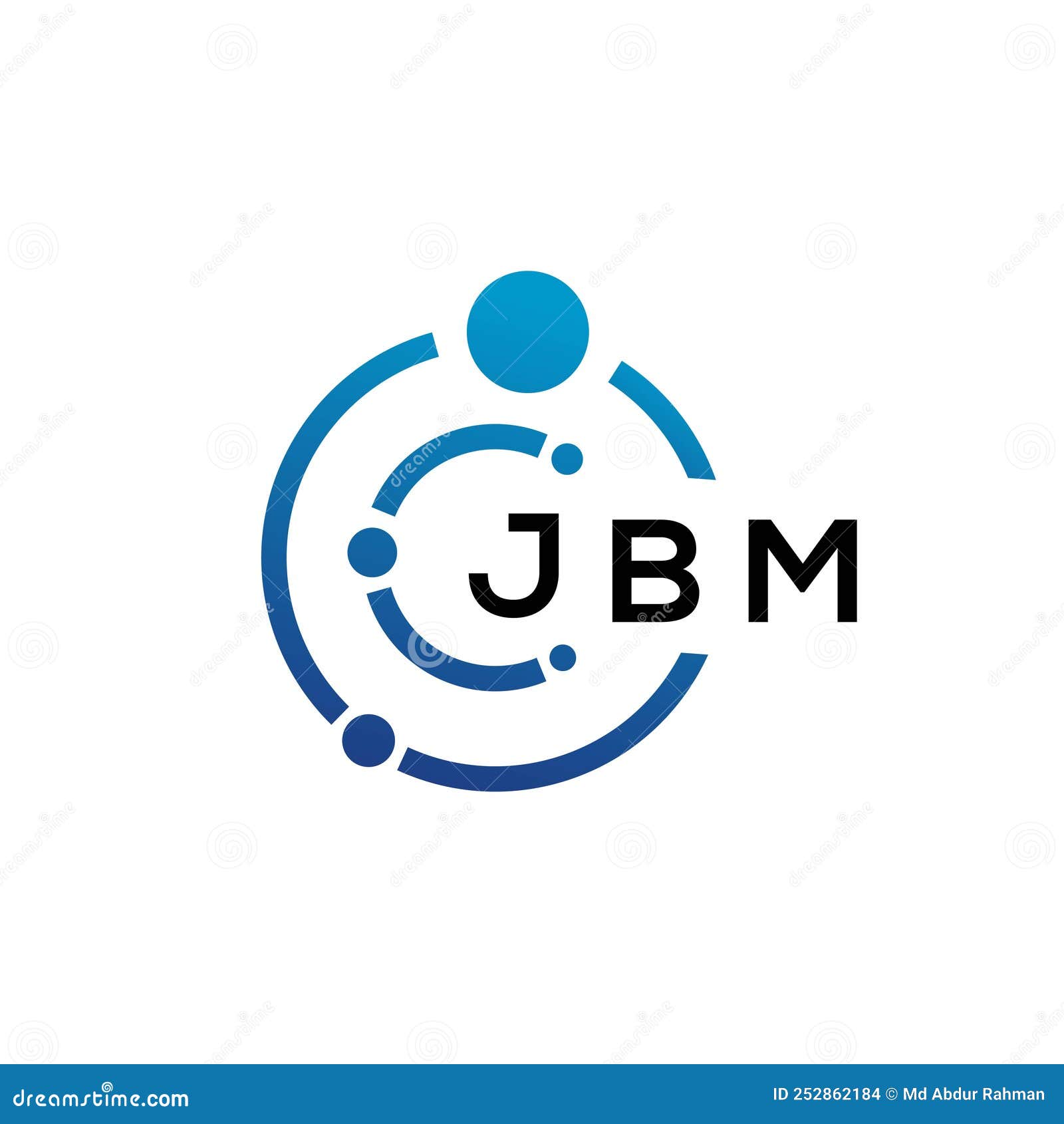 JBM Letter Technology Logo Design on White Background. JBM Creative ...