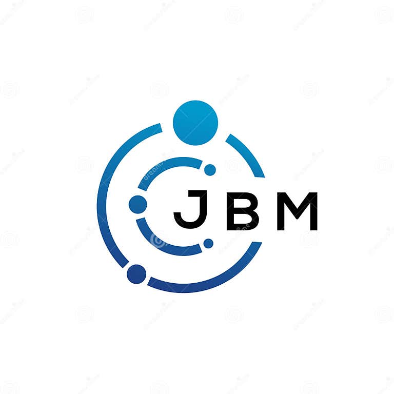 JBM Letter Technology Logo Design on White Background. JBM Creative ...