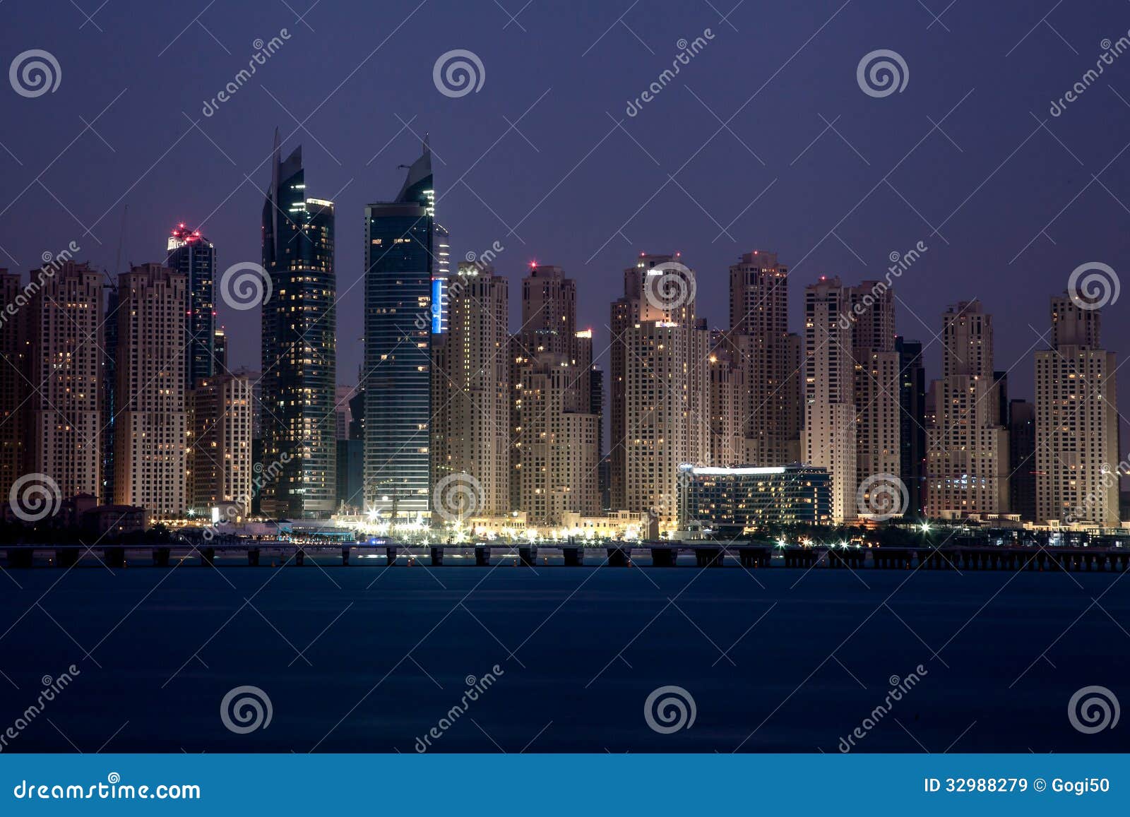 JBR view stock image. Image of tall, city, harbour, architecture - 32988279