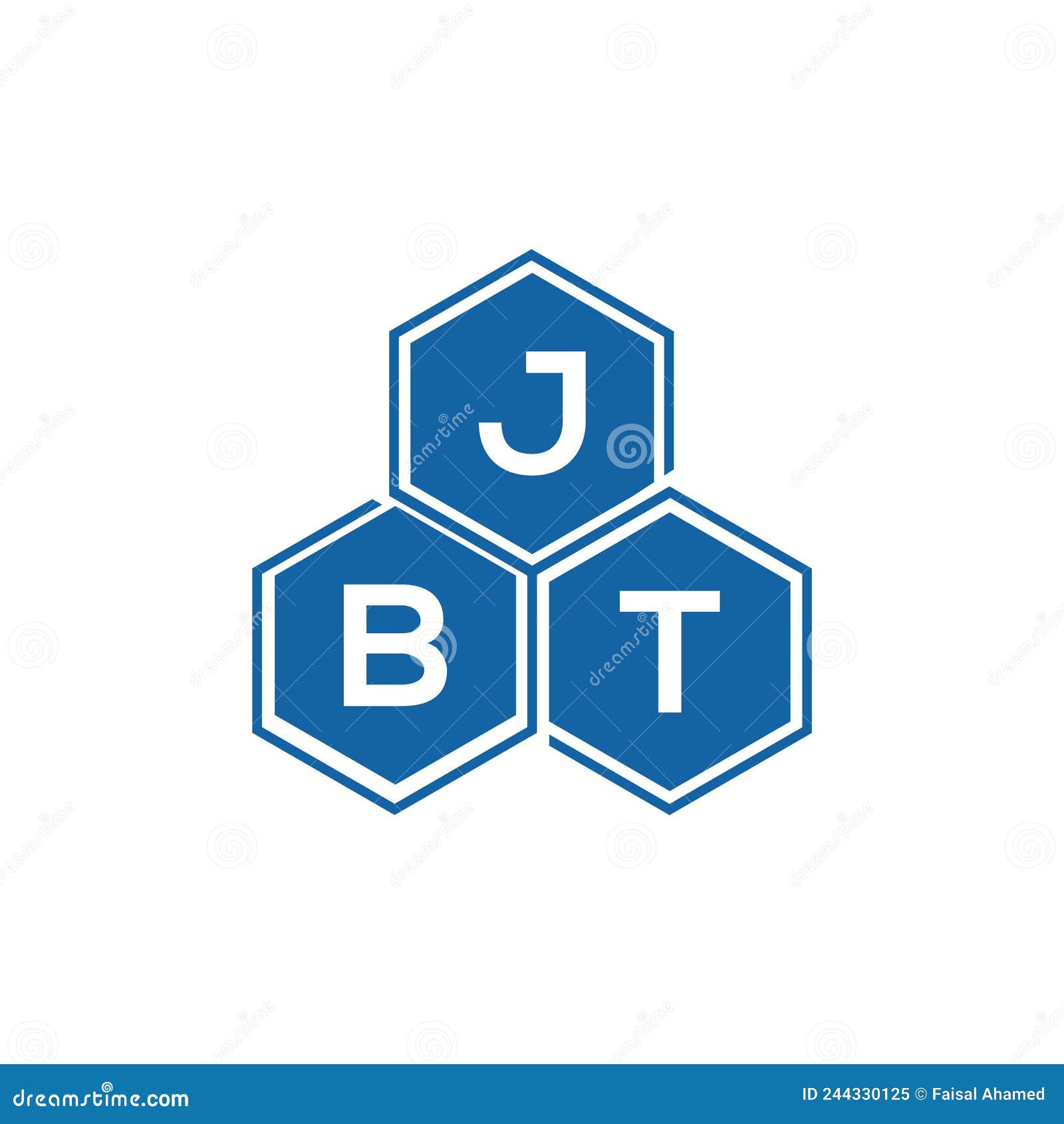 JBT Letter Logo Design on White Background.JBT Creative Initials Letter ...