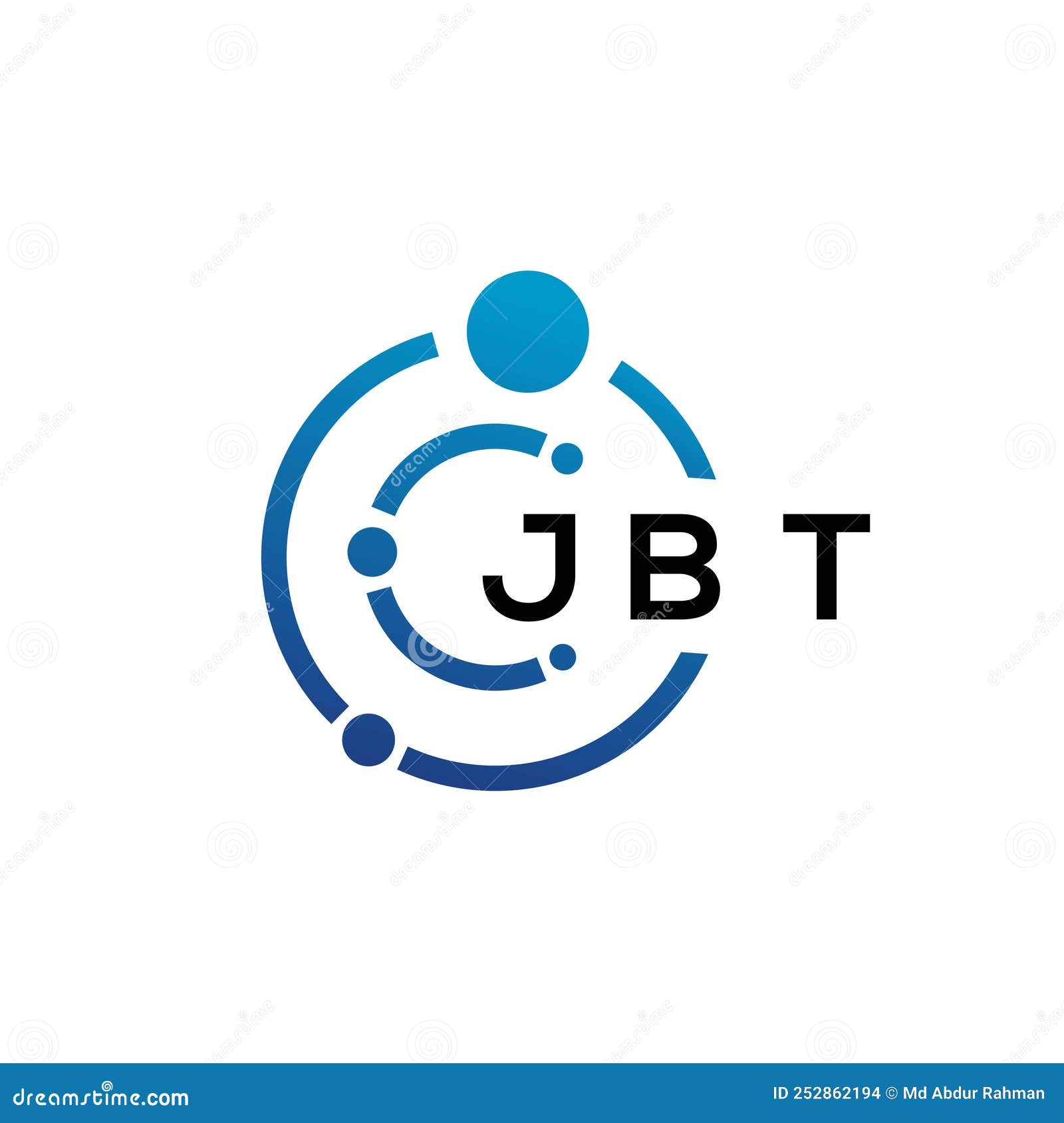 JBT Letter Technology Logo Design on White Background. JBT Creative ...