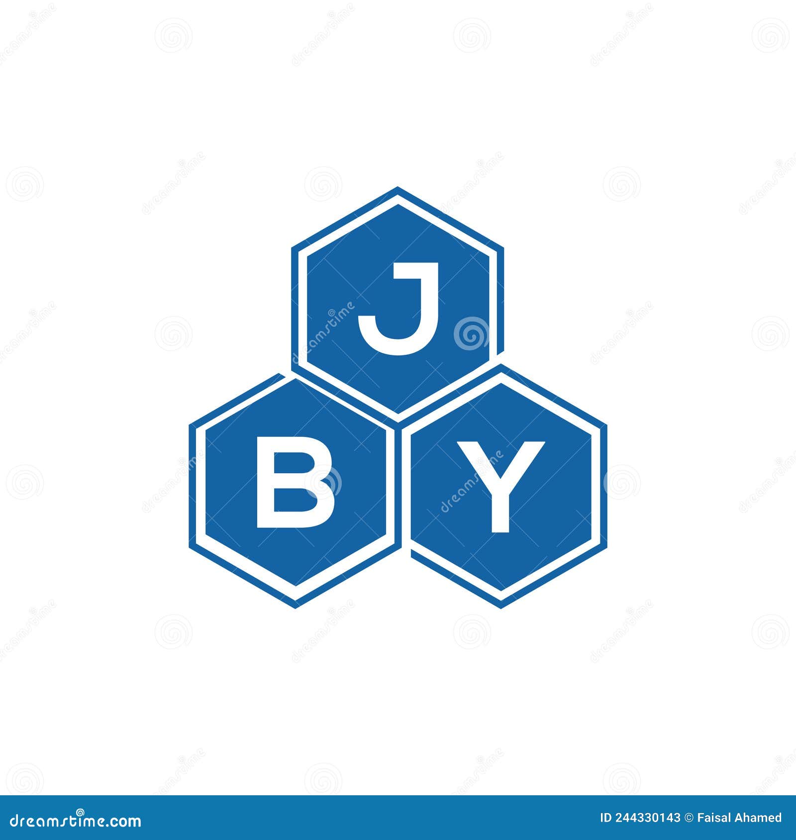 JBY Letter Logo Design on White Background.JBY Creative Initials Letter ...