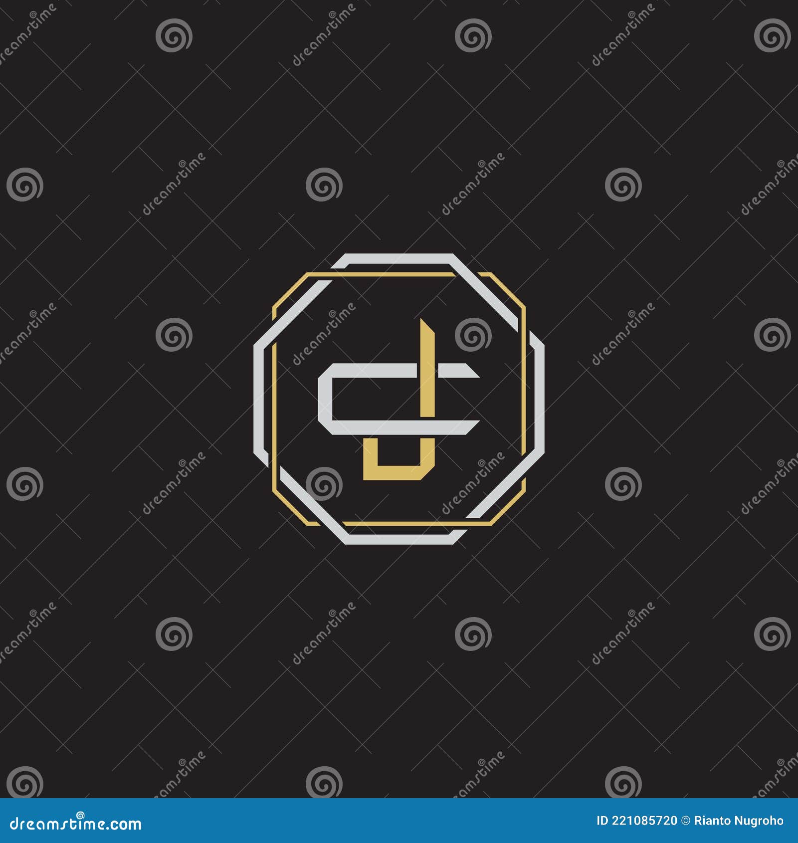 JC Initial Letter Overlapping Interlock Logo Monogram Line Art Style ...