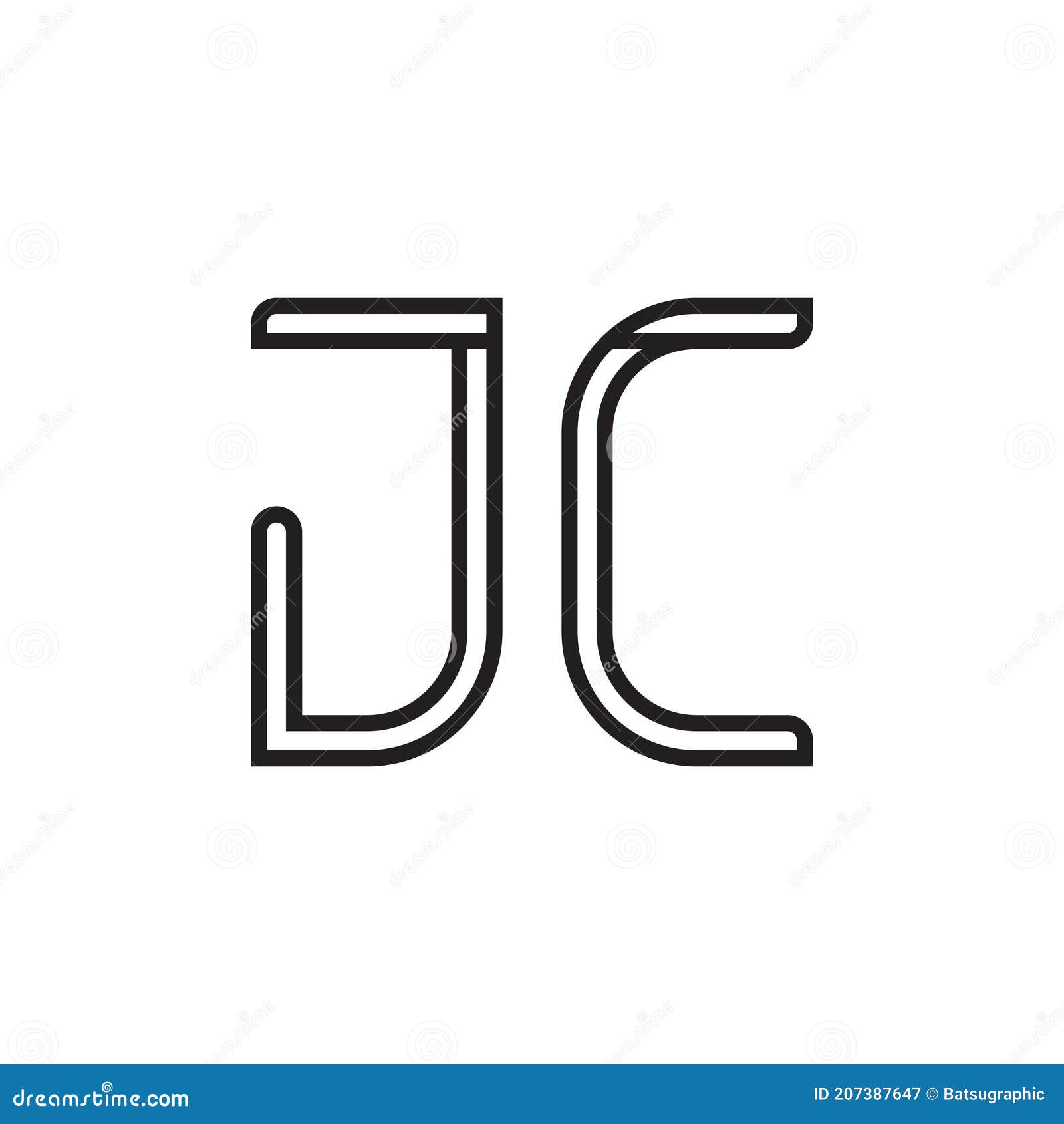 Jc Initial Letter Vector Logo Icon Stock Vector - Illustration of clean ...